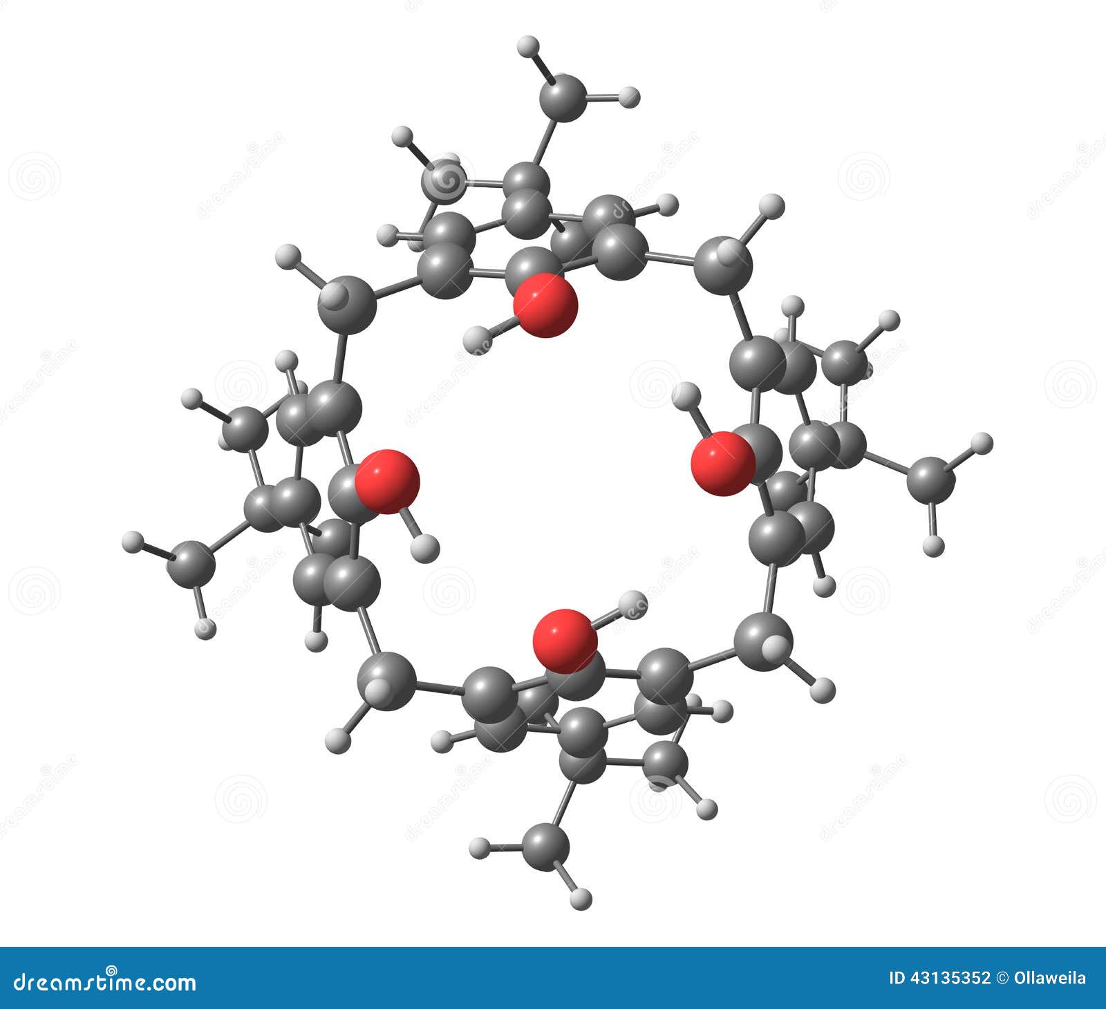 Calixarene Molecule Isolated on White Stock Illustration - Illustration ...