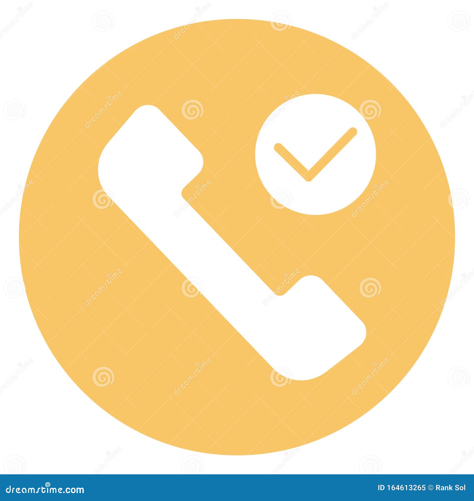 Call Accepted Isolated Vector Icon Fully Editable Stock Vector ...