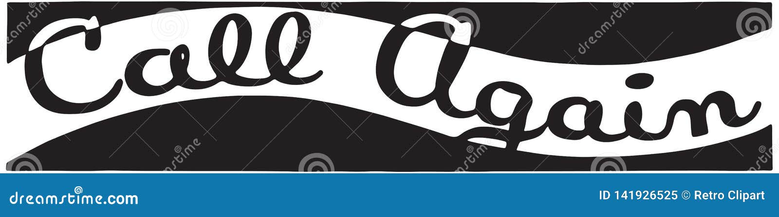 Call Again stock illustration. Illustration of fifties - 141926525