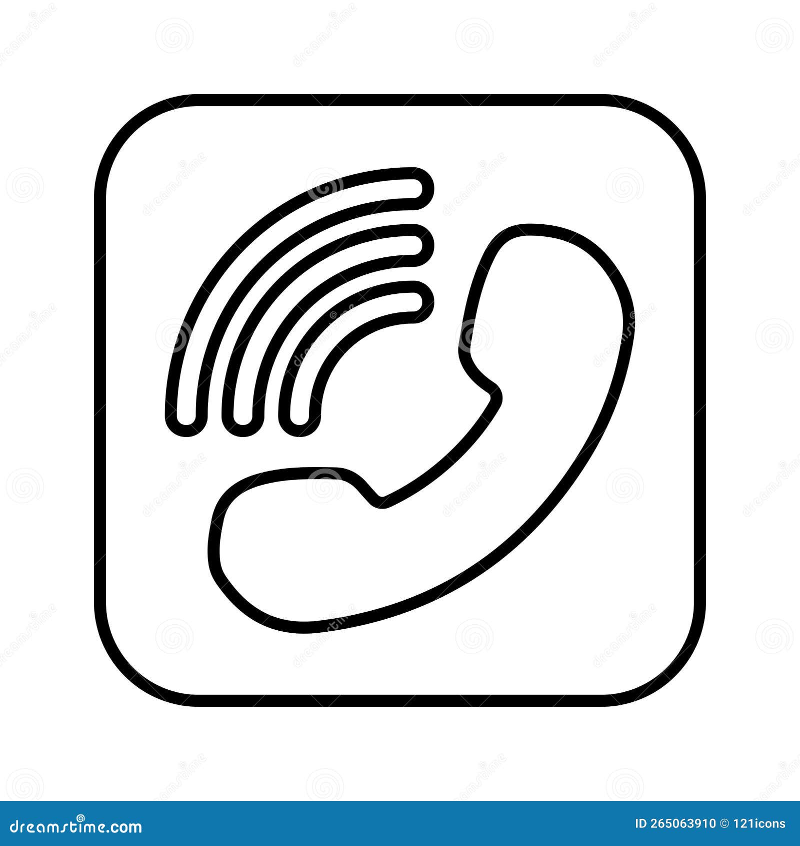 Call App, Caller Icon. Black Vector Graphics Stock Illustration ...