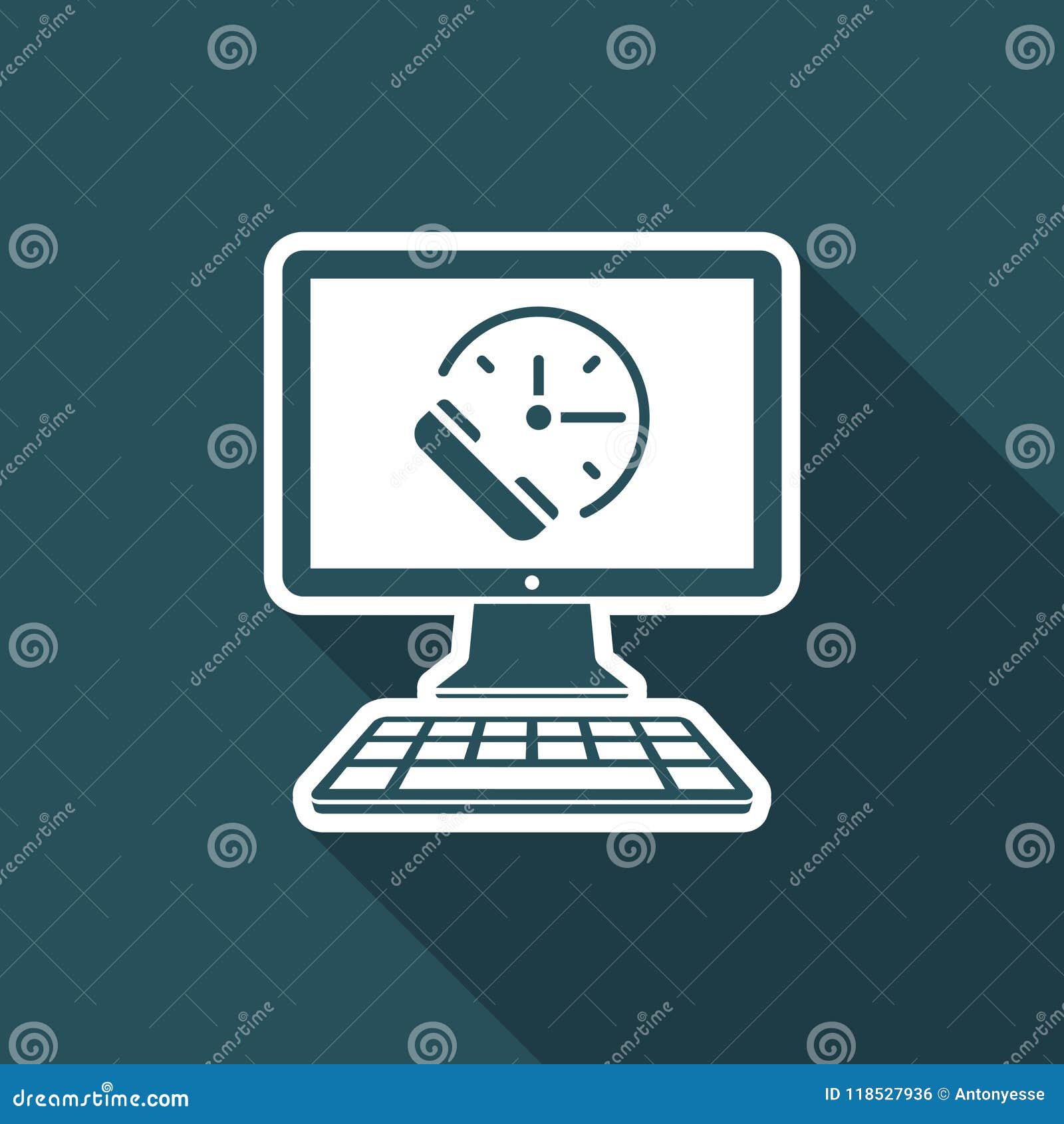 Call for Appointment - Online Services - Vector Flat Icon Stock Vector ...