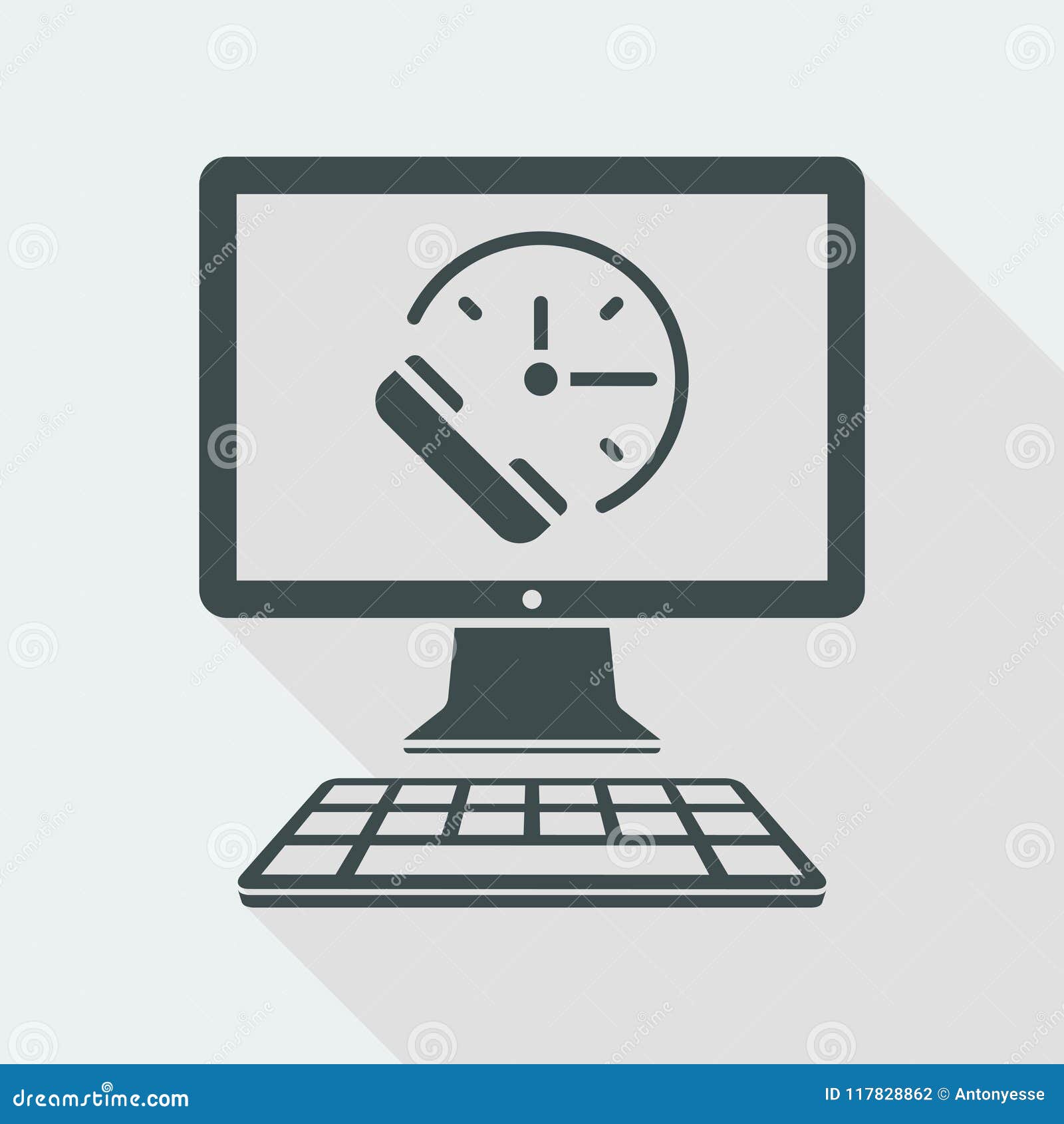 Call for Appointment - Online Services - Vector Flat Icon Stock Vector ...