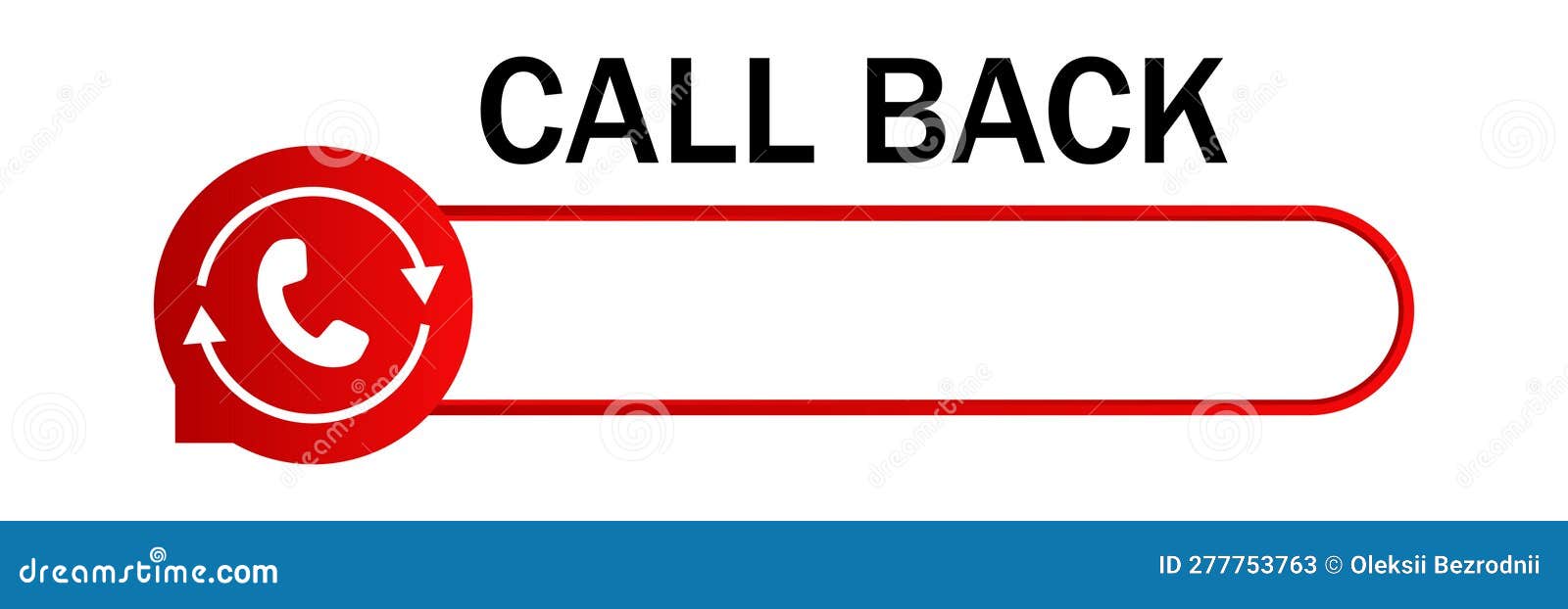 Call Back Banner with Place for Mobile Number Stock Vector ...