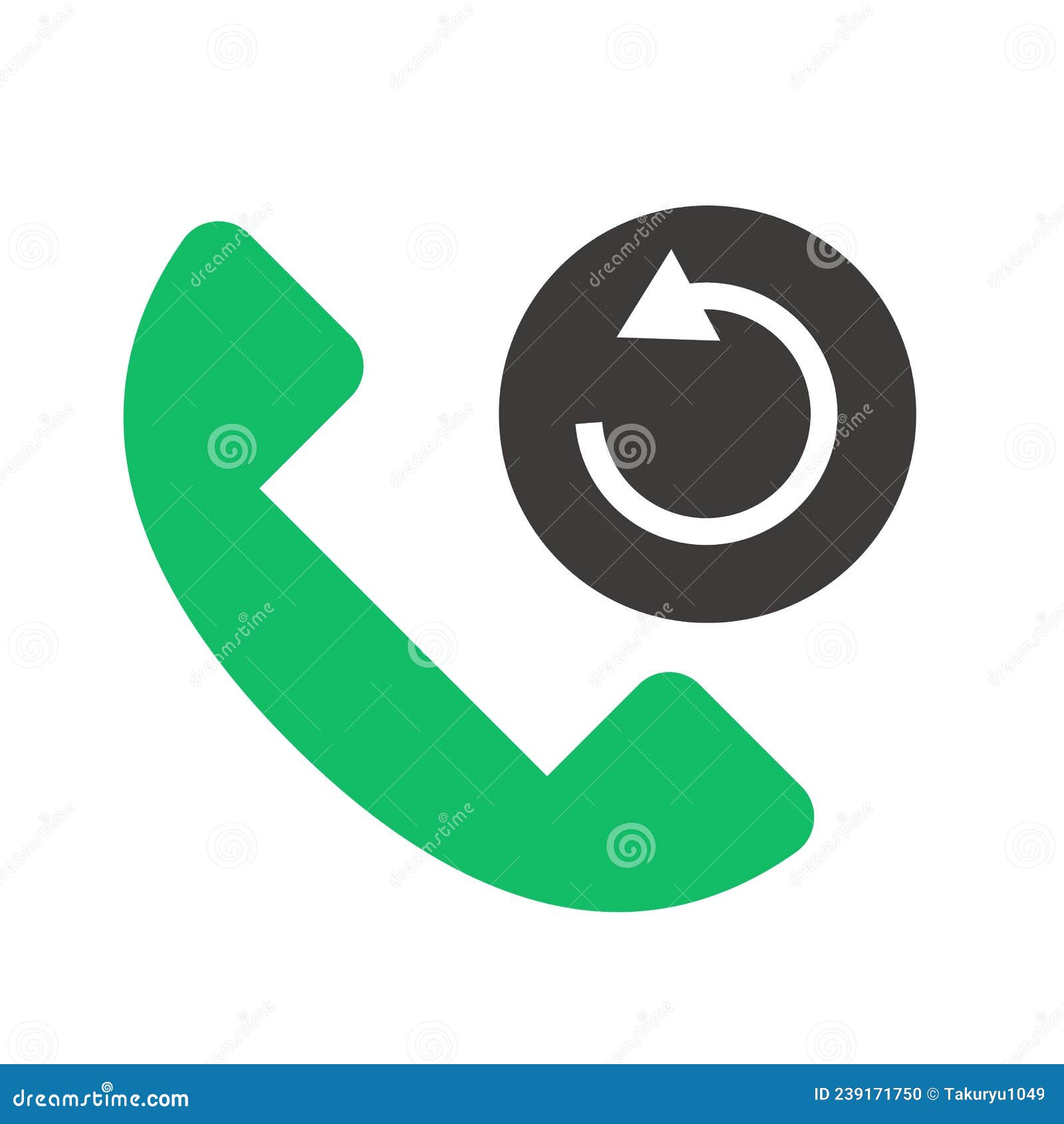 Phone Call Back Icon. Return Symbol. Vector. Stock Vector ...