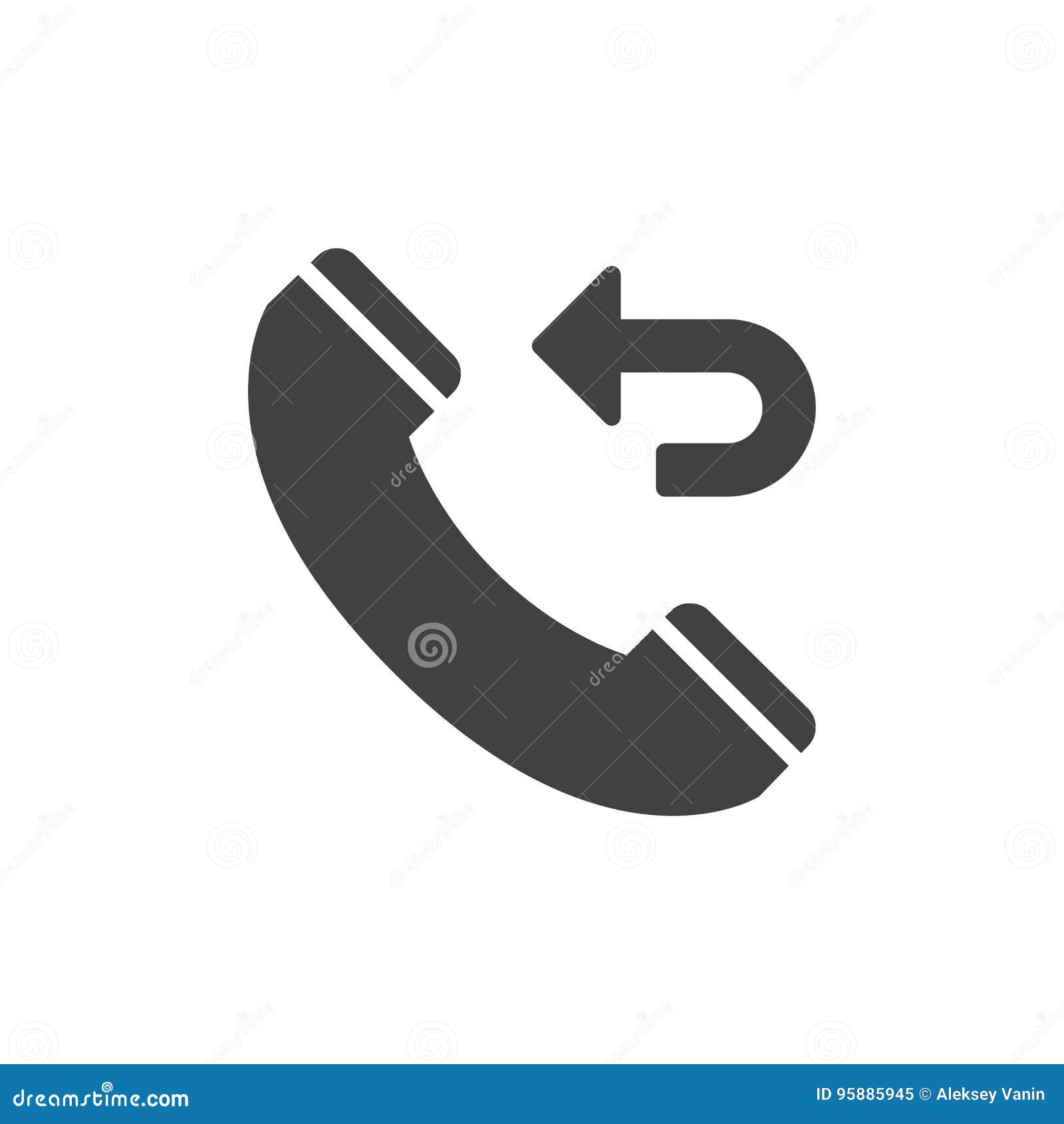 Call Back Icon Vector, Filled Flat Sign, Solid Pictogram Isolated on ...