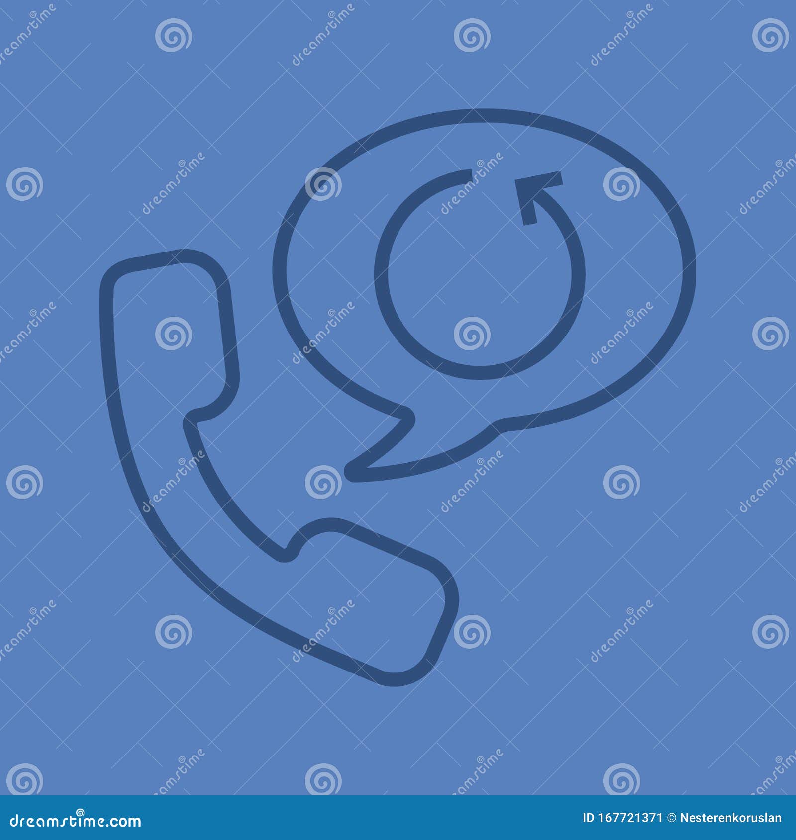 Call Back Service Linear Icon Stock Vector - Illustration of concept ...