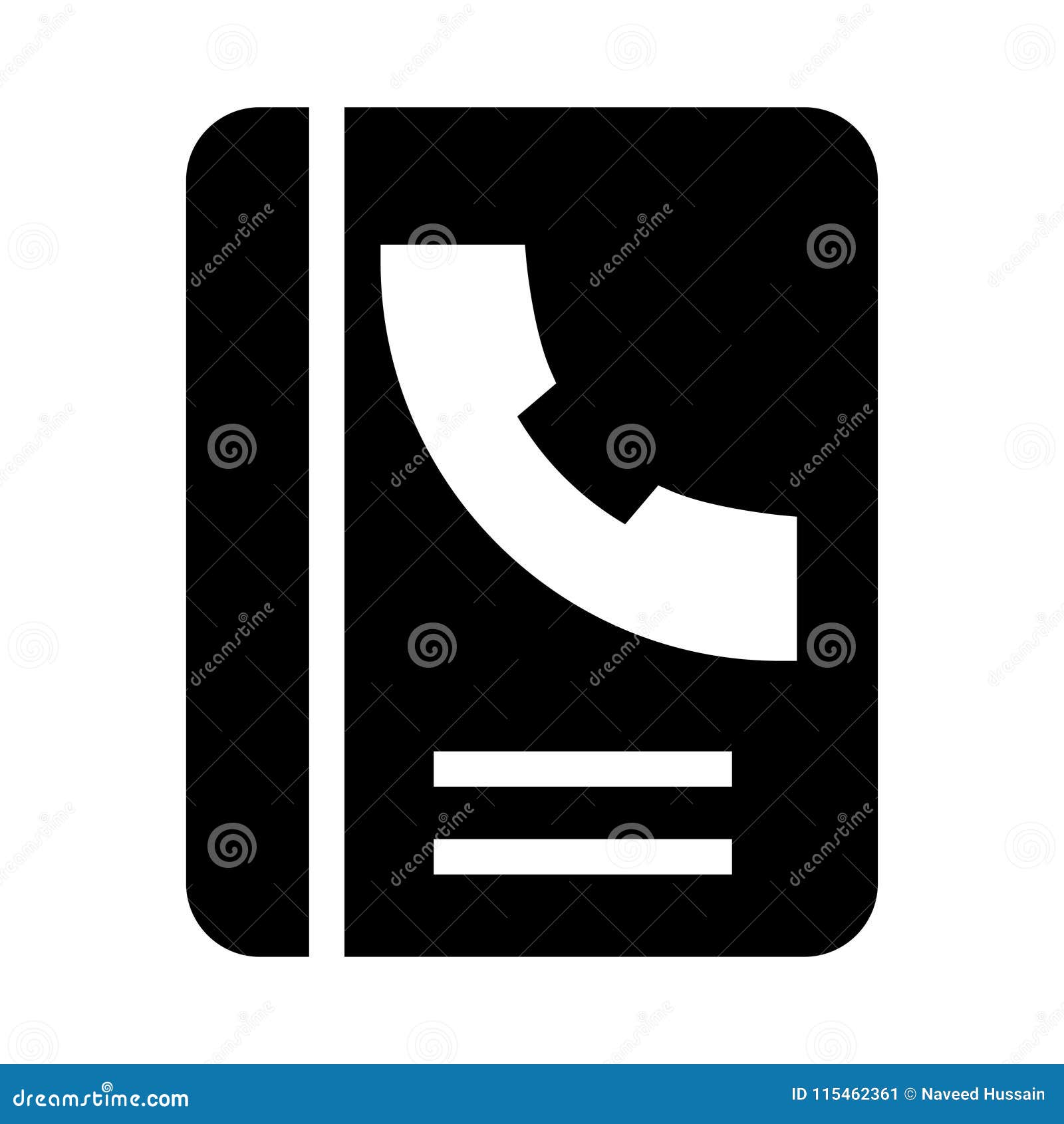 Call Book glyphs icon stock illustration. Illustration of concept ...