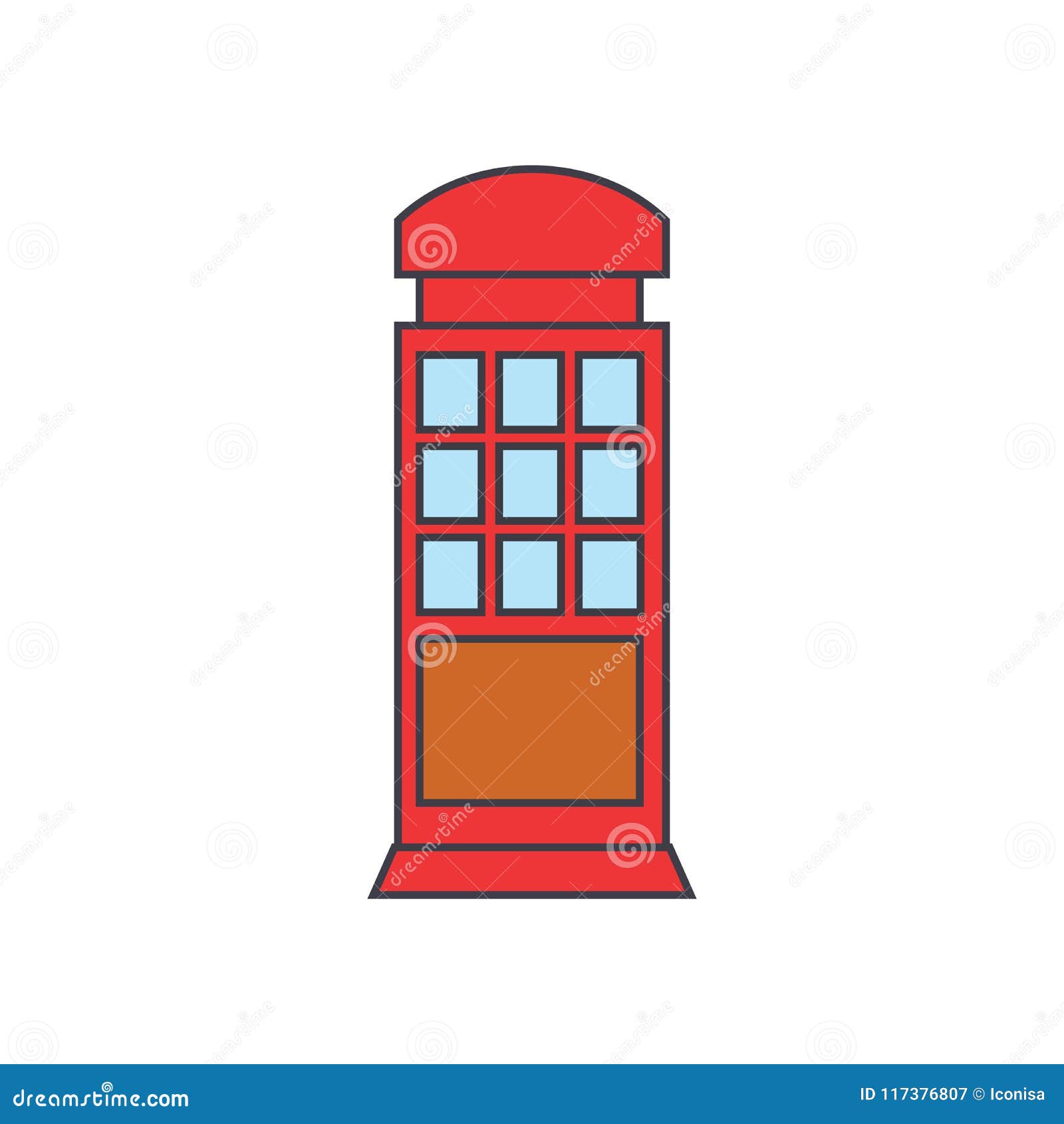Call Box Line Icon Concept. Call Box Flat Vector Sign, Symbol ...