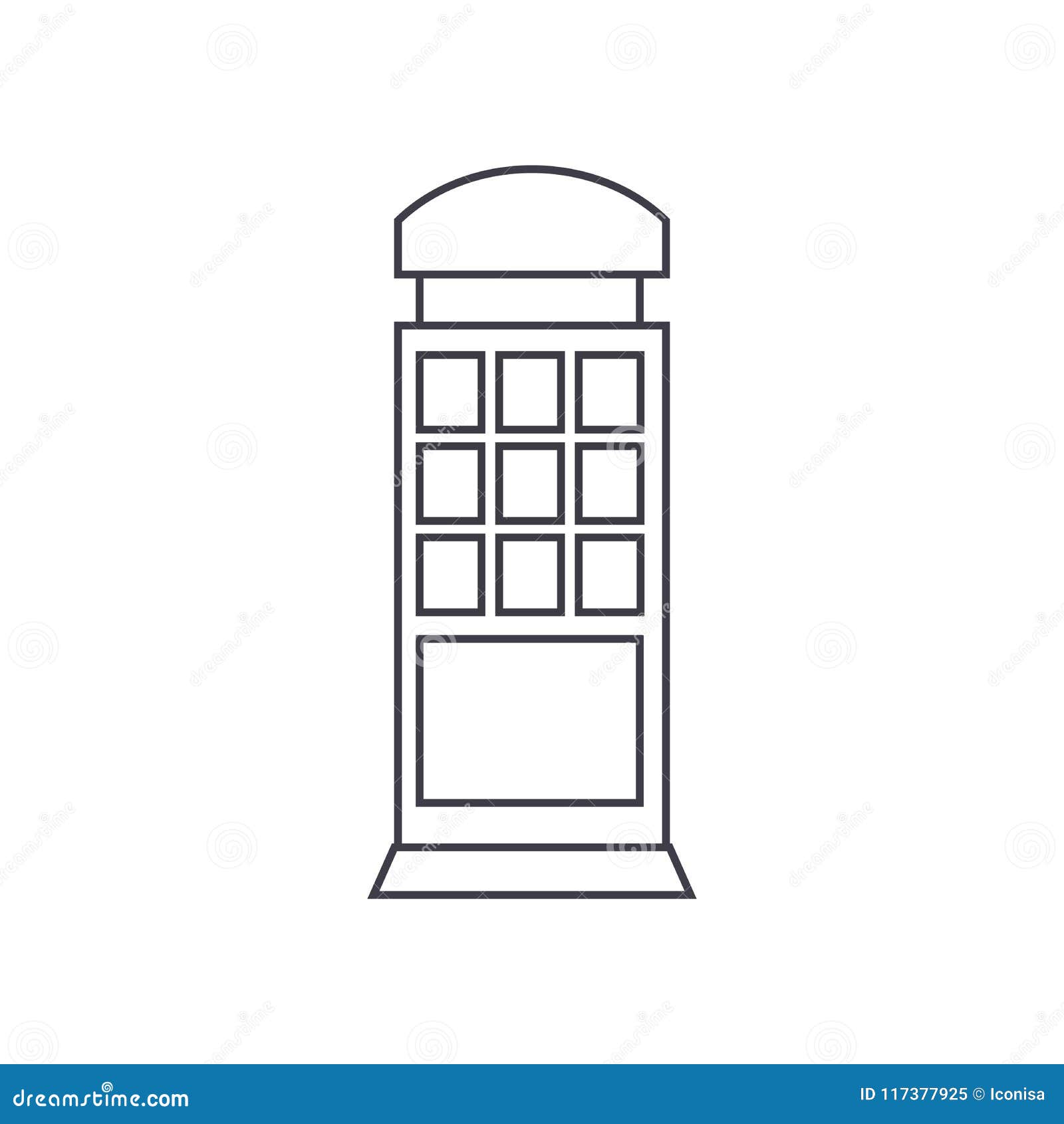 Call Box Thin Line Icon Concept. Call Box Linear Vector Sign, Symbol ...