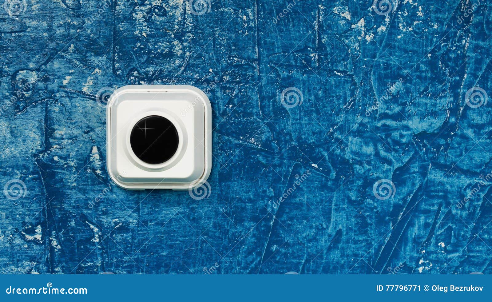 Call Button on the Blue Wall Stock Image - Image of plastic, access ...