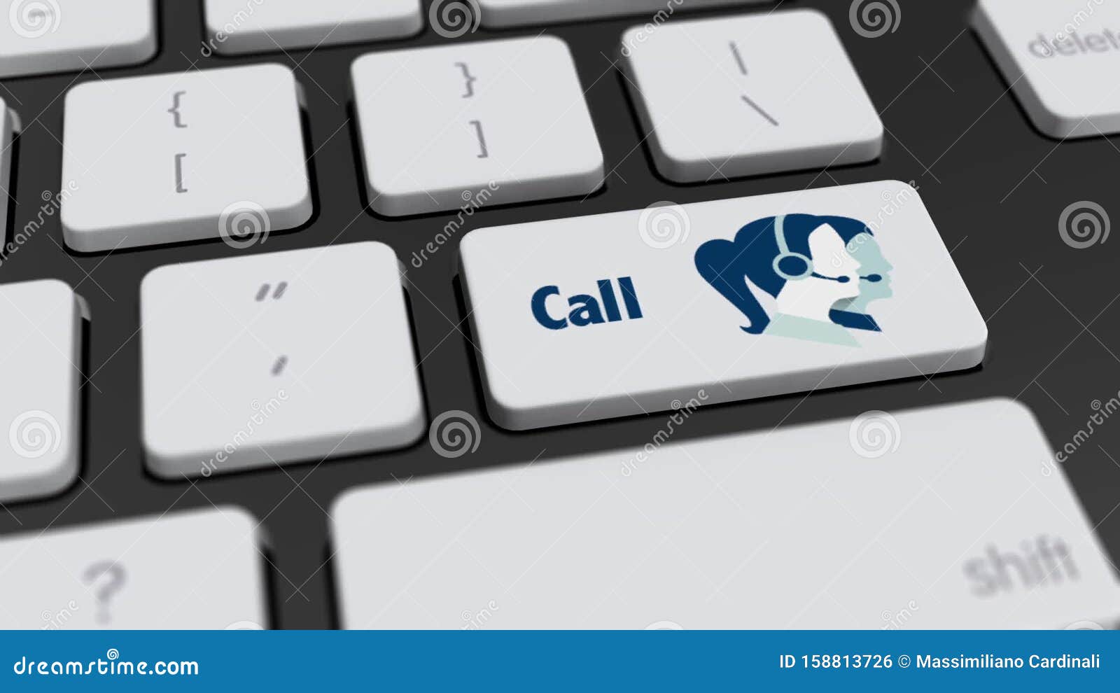 Call Button on Computer Keyboard. Key is Pressed Stock Footage - Video ...