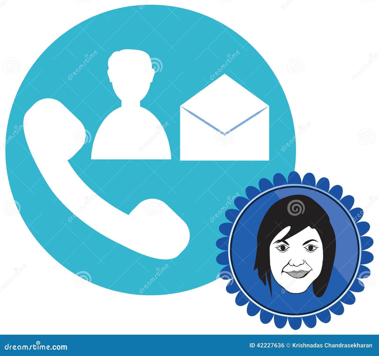 Call Button of Female Profile Stock Vector - Illustration of customer ...