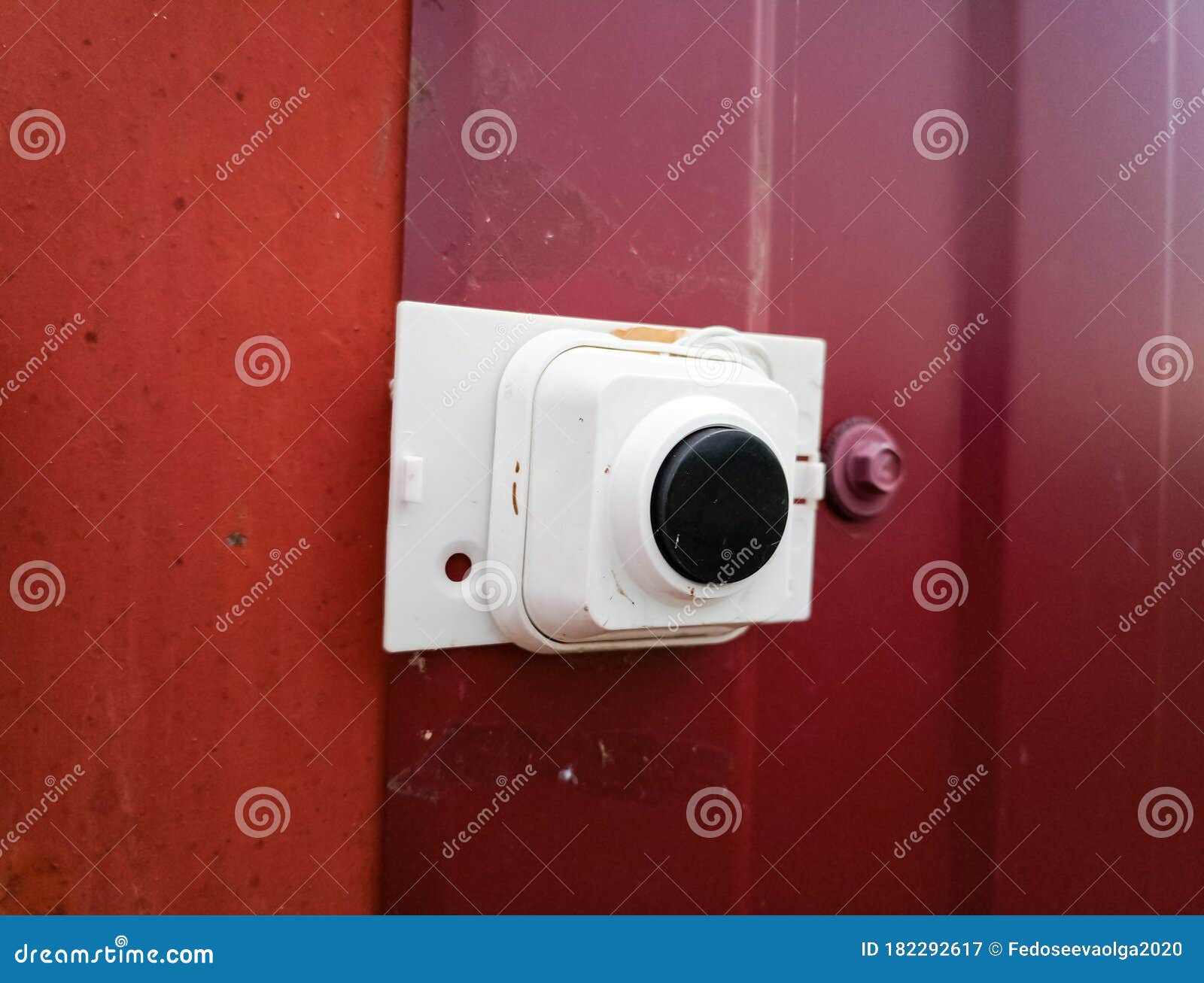 Call Button on the Fence Near the Gate Stock Image - Image of ...