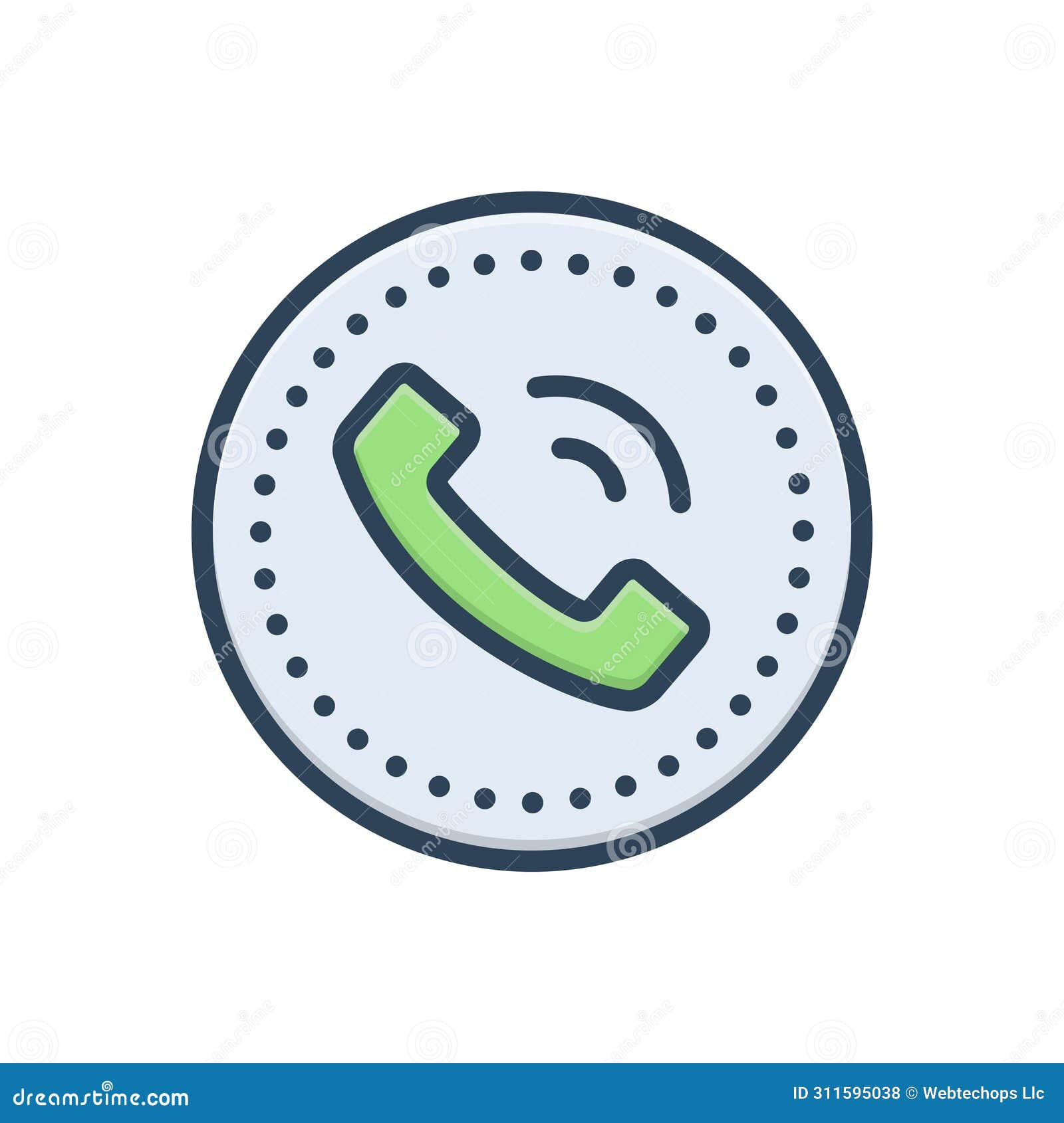 Color Illustration Icon for Call Button, Call and Communication Stock ...