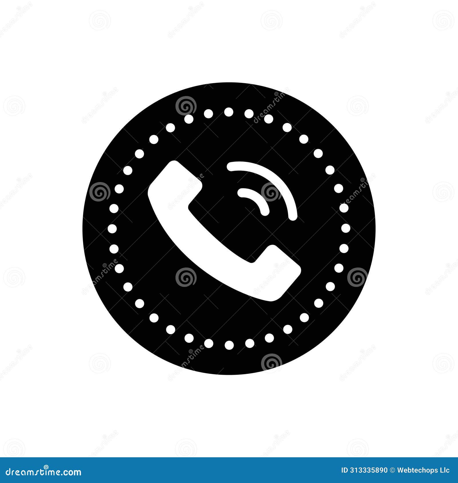 Black Solid Icon for Call Button, Call and Electronic Stock ...