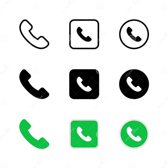 Call Button Icon : Communication Theme Digital Theme Stock Vector ...