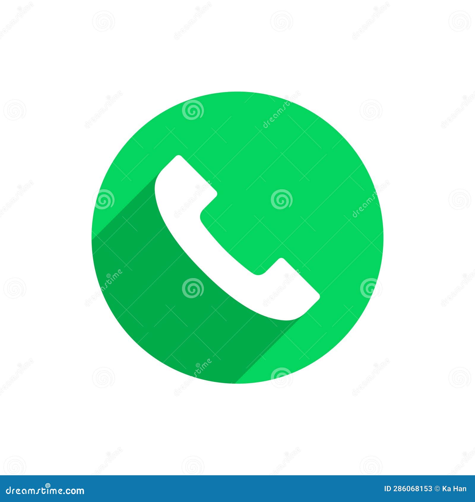 Call Button Icon Vector in Flat Style. Calling Communication Sign ...