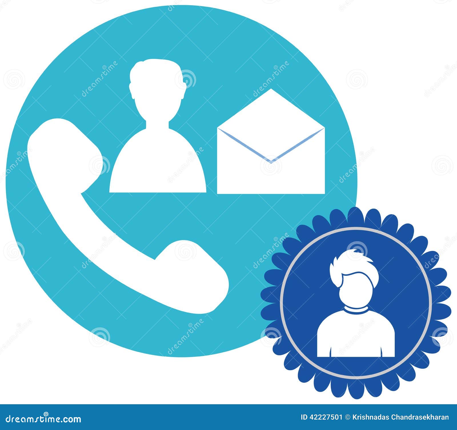 Call Button of Male Profile Stock Vector - Illustration of email ...