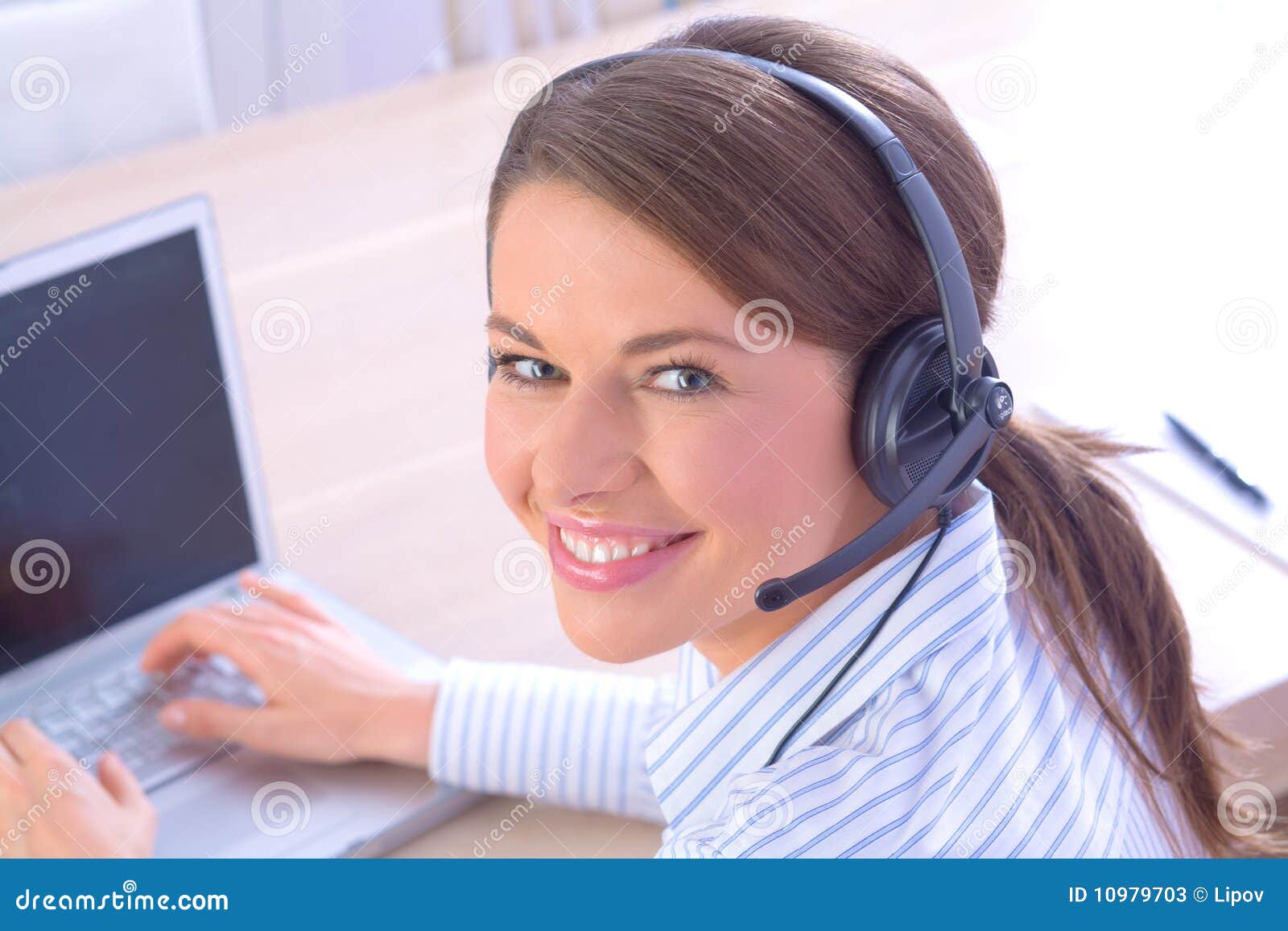 Call center stock image. Image of female, young, talking - 10979703