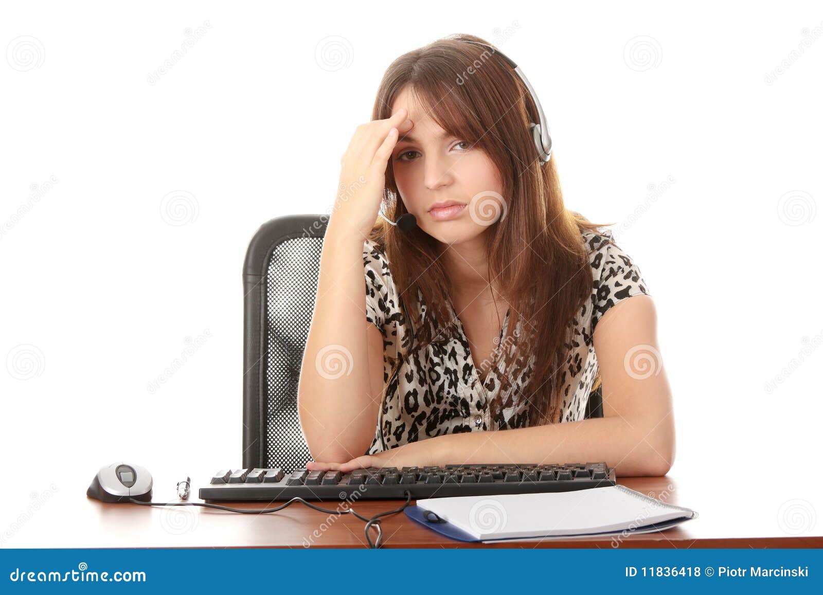 Call center stock photo. Image of microphone, female - 11836418