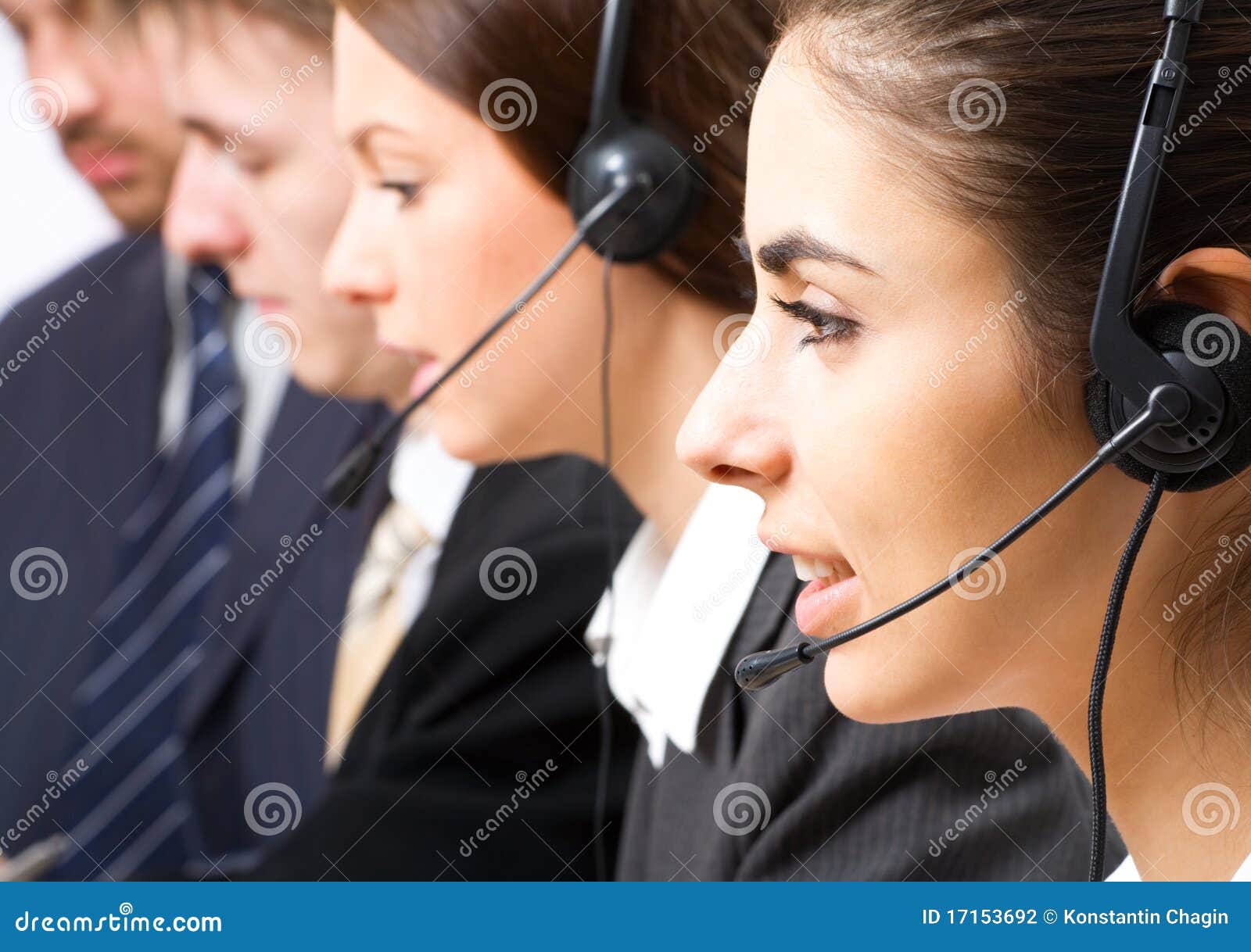 Call center stock photo. Image of group, cooperation - 17153692