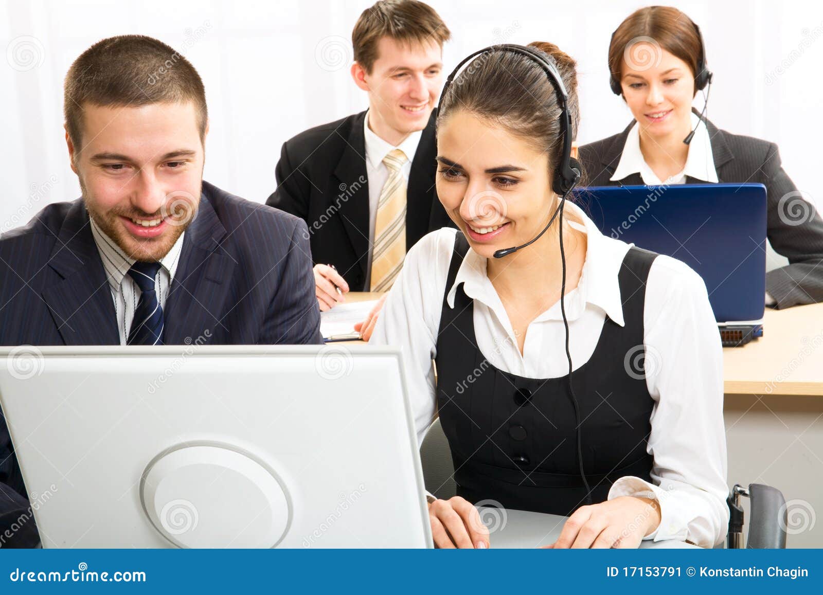 Call center stock image. Image of headphones, company - 17153791