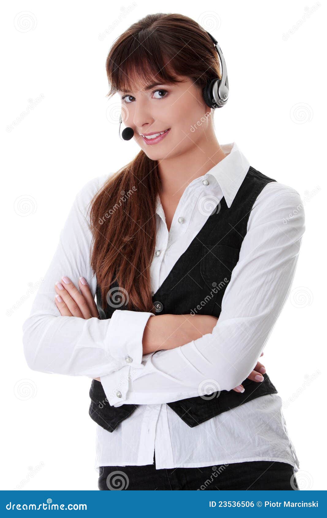 Call center stock photo. Image of girl, attractive, headset - 23536506