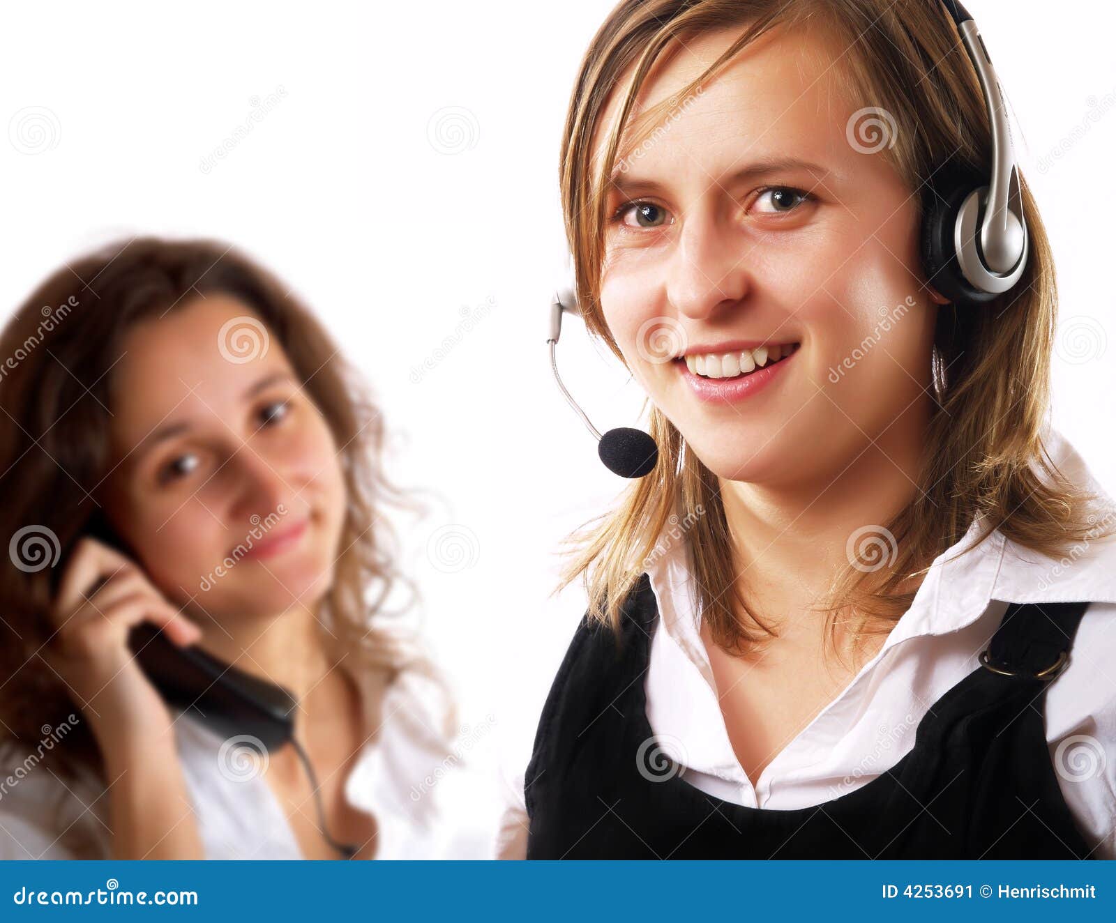Call center stock image. Image of friendly, girls, girl - 4253691
