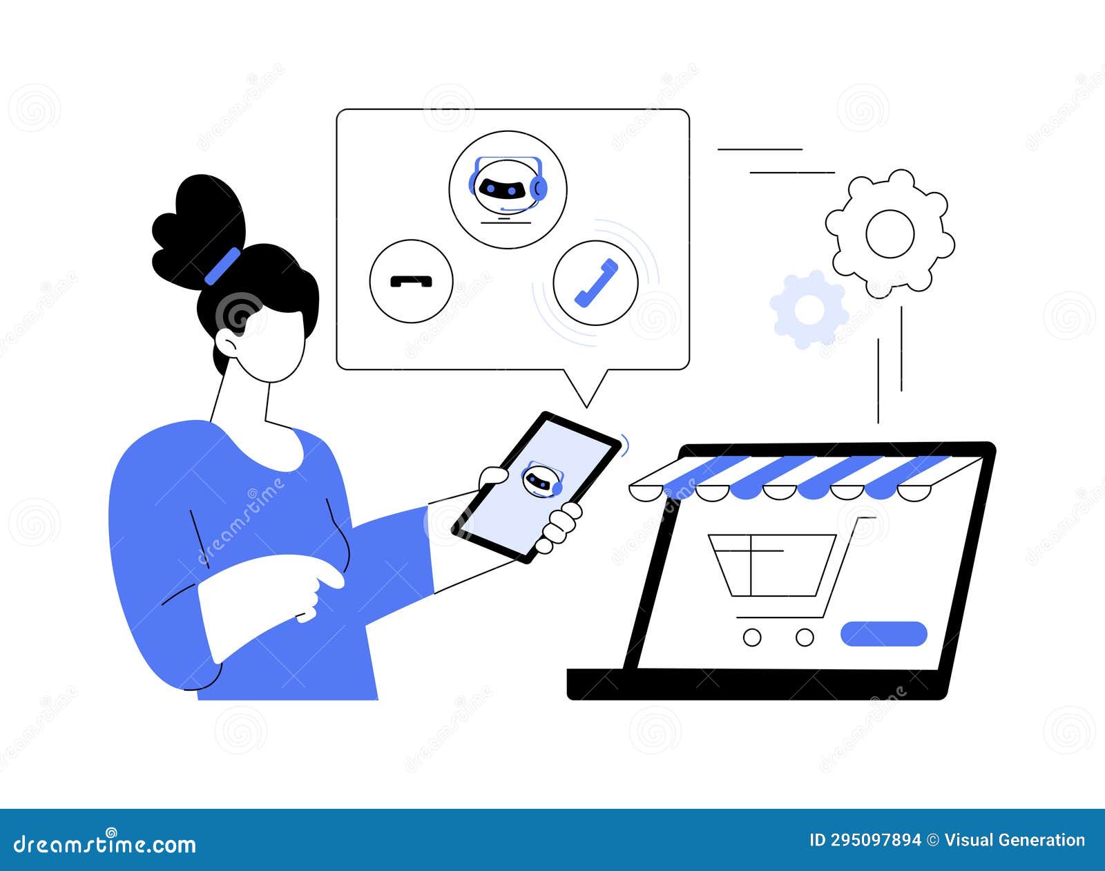 Call Center Abstract Concept Vector Illustration. Stock Illustration ...