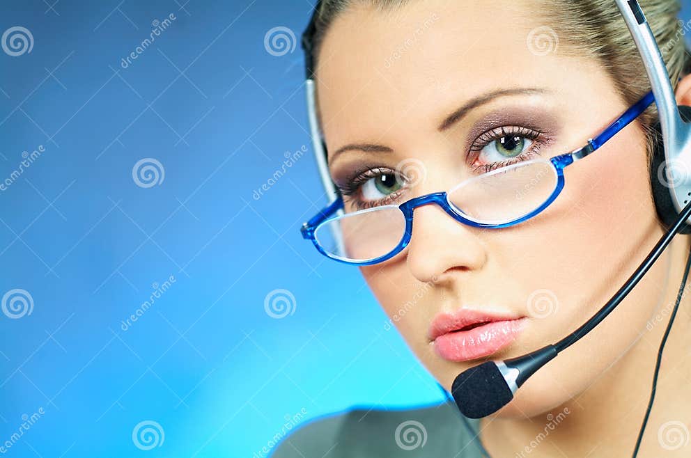 Call Center Agent stock photo. Image of beautiful, agent - 590232