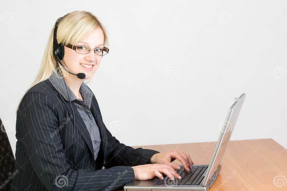 Call Center Agent stock photo. Image of headset, helpdesk - 9180748
