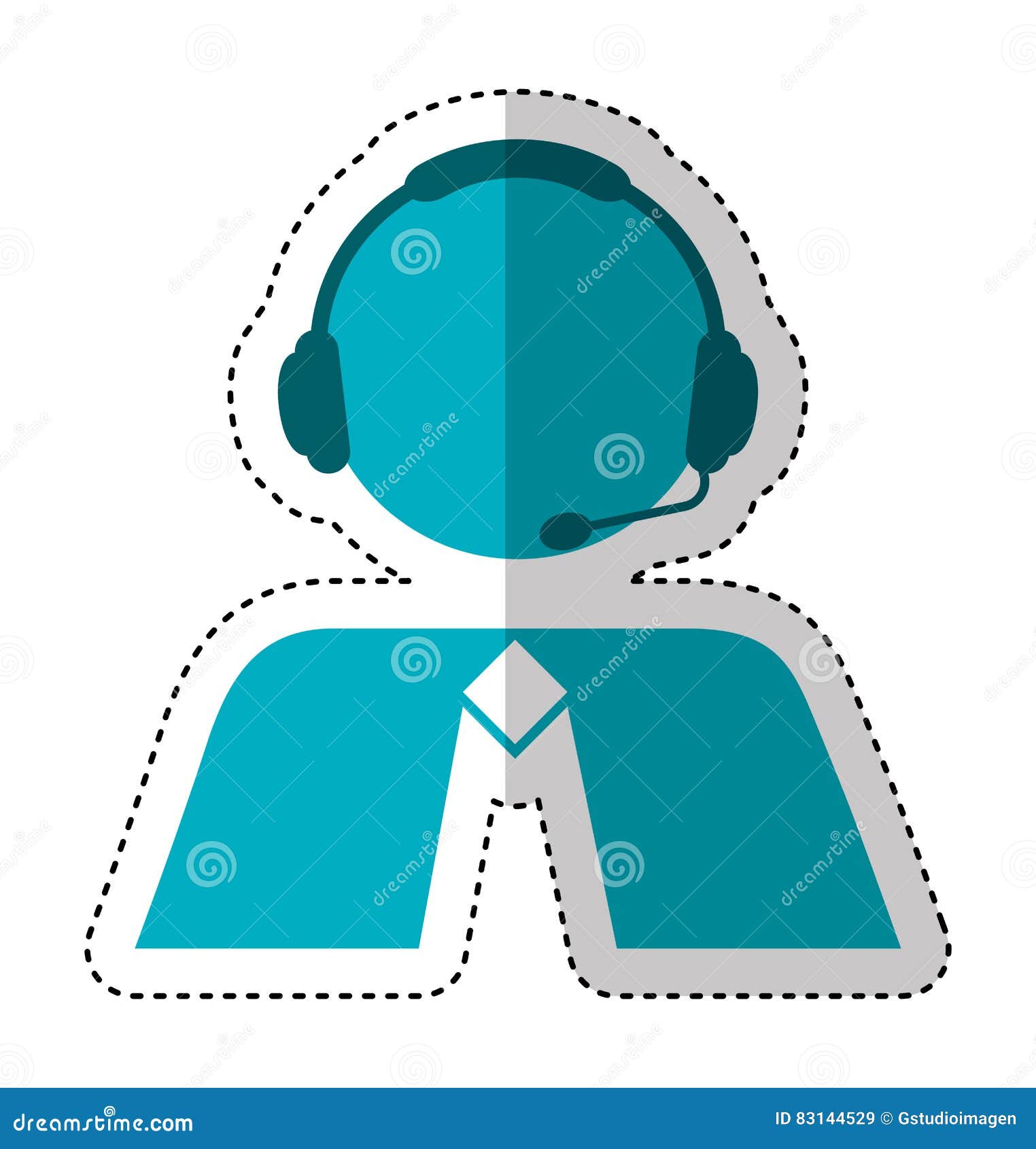 Call center agent avatar stock illustration. Illustration of business ...