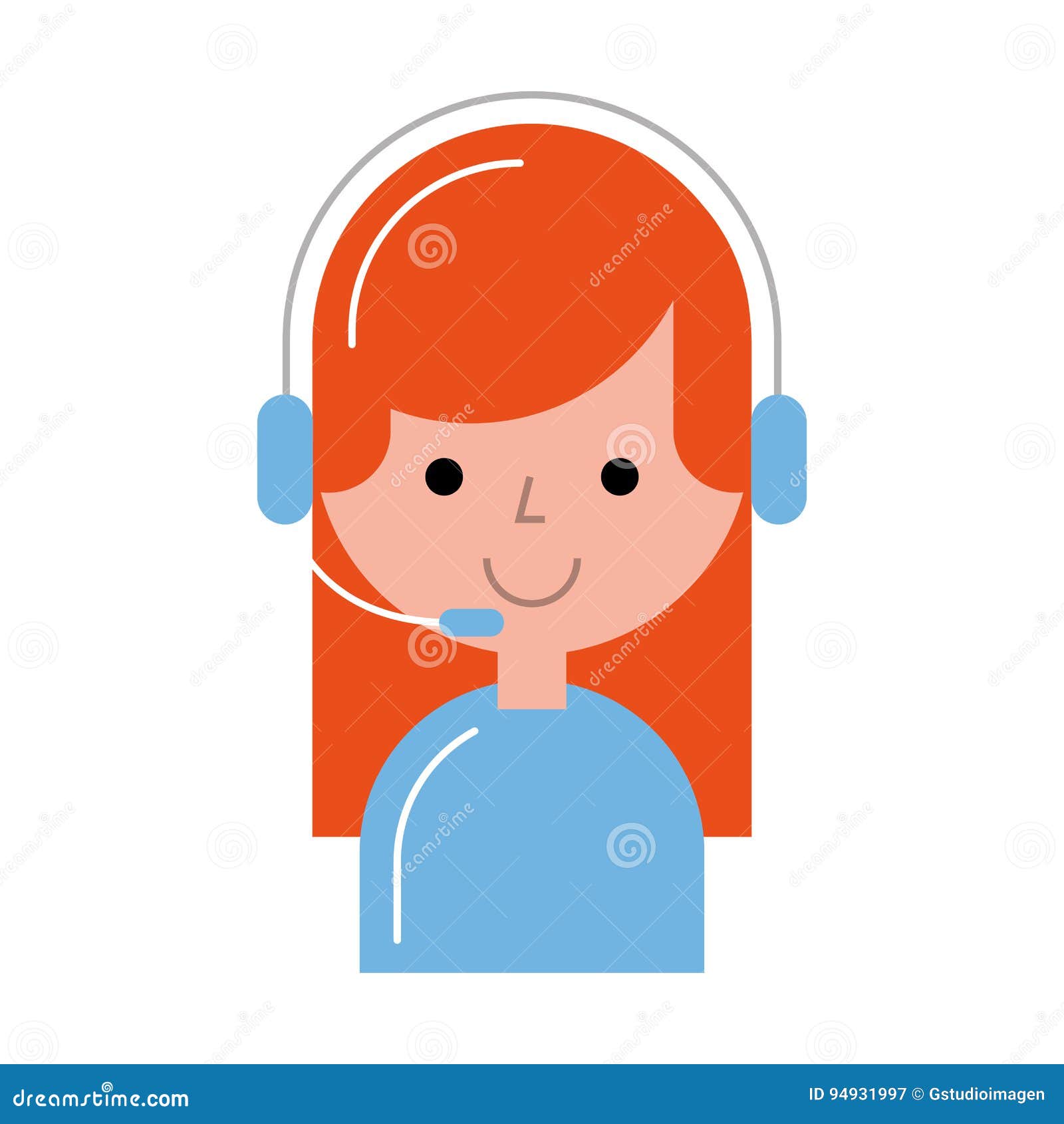 Call center agent avatar stock vector. Illustration of chat - 94931997