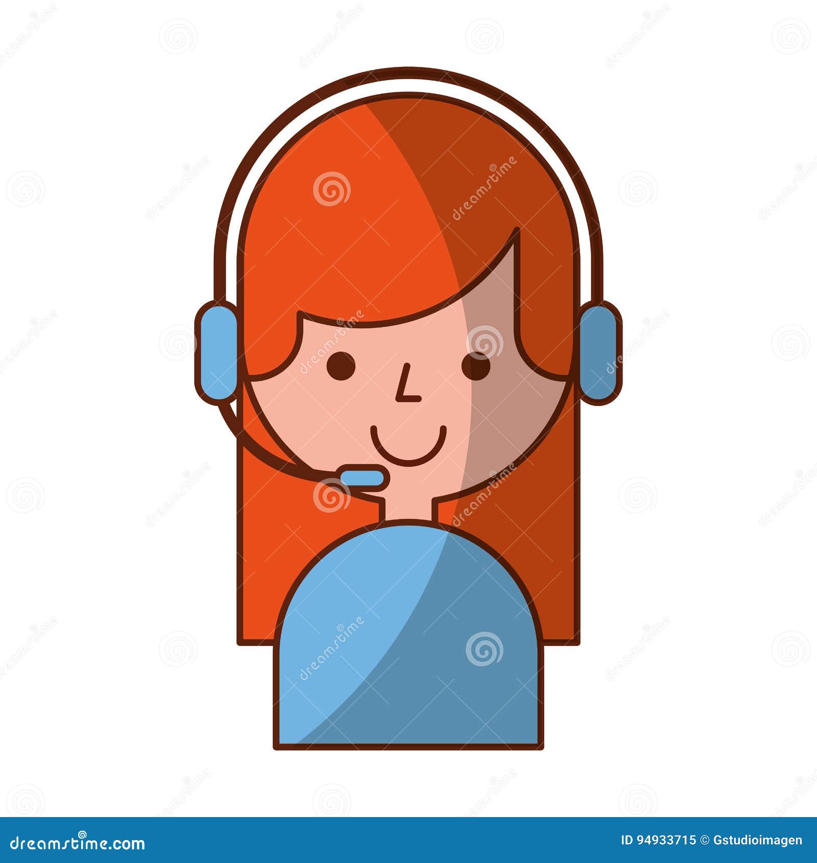Call center agent avatar stock vector. Illustration of phone - 94933715