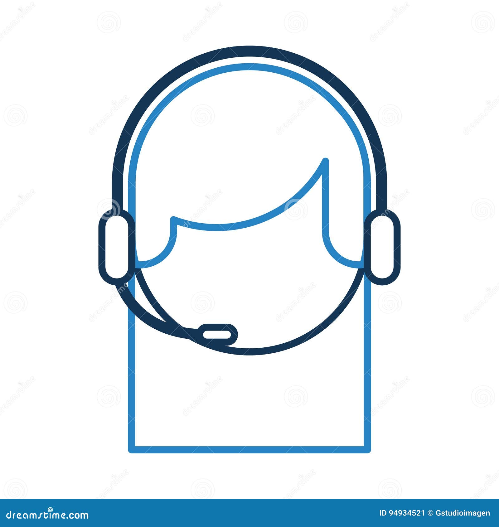 Call center agent avatar stock vector. Illustration of chat - 94934521