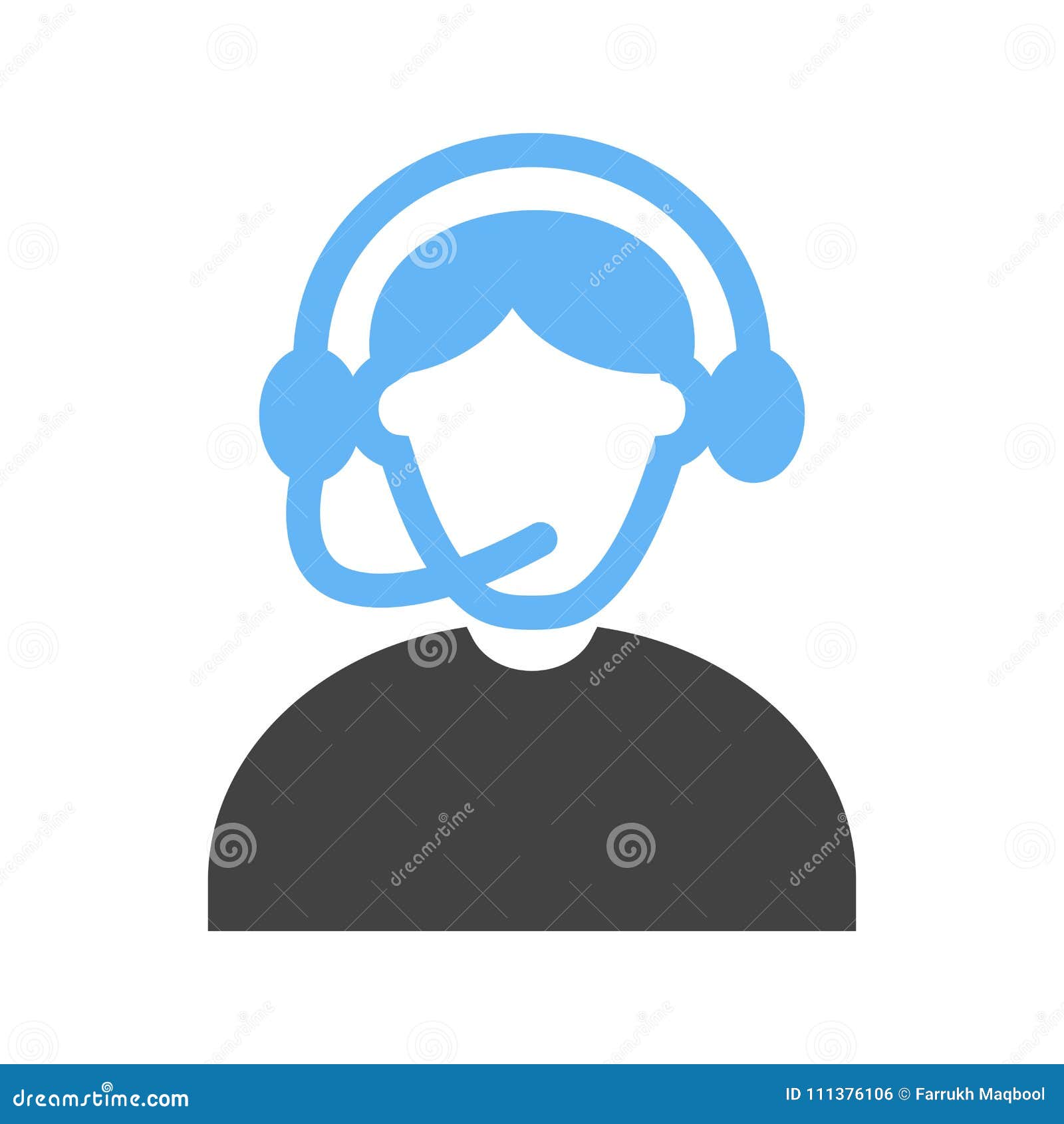 Call Center Agent stock vector. Illustration of telemarketing - 111376106