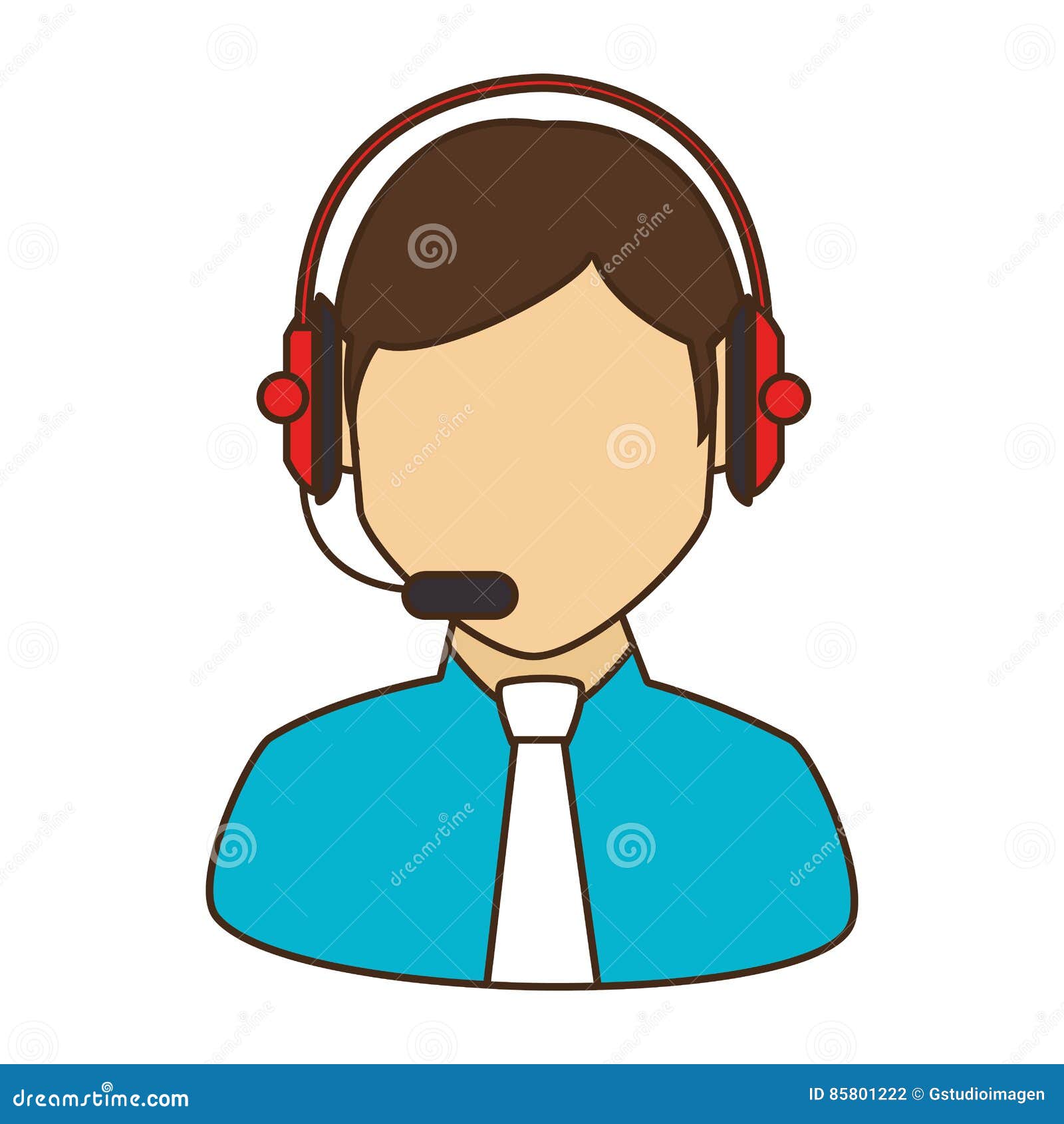 Call Center Agent Character Stock Vector - Illustration of cartoon ...