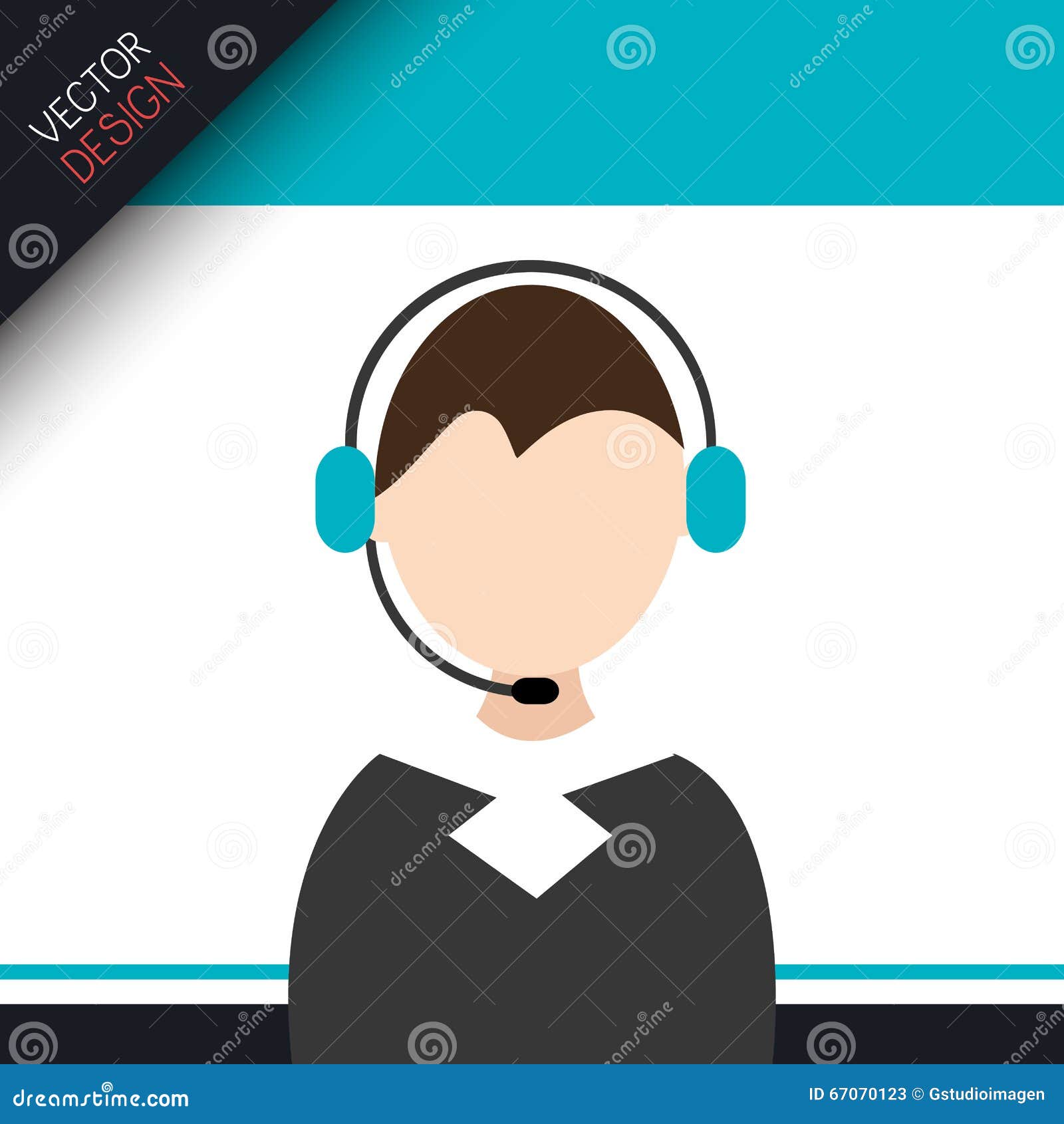 Call center agent stock illustration. Illustration of person - 67070123