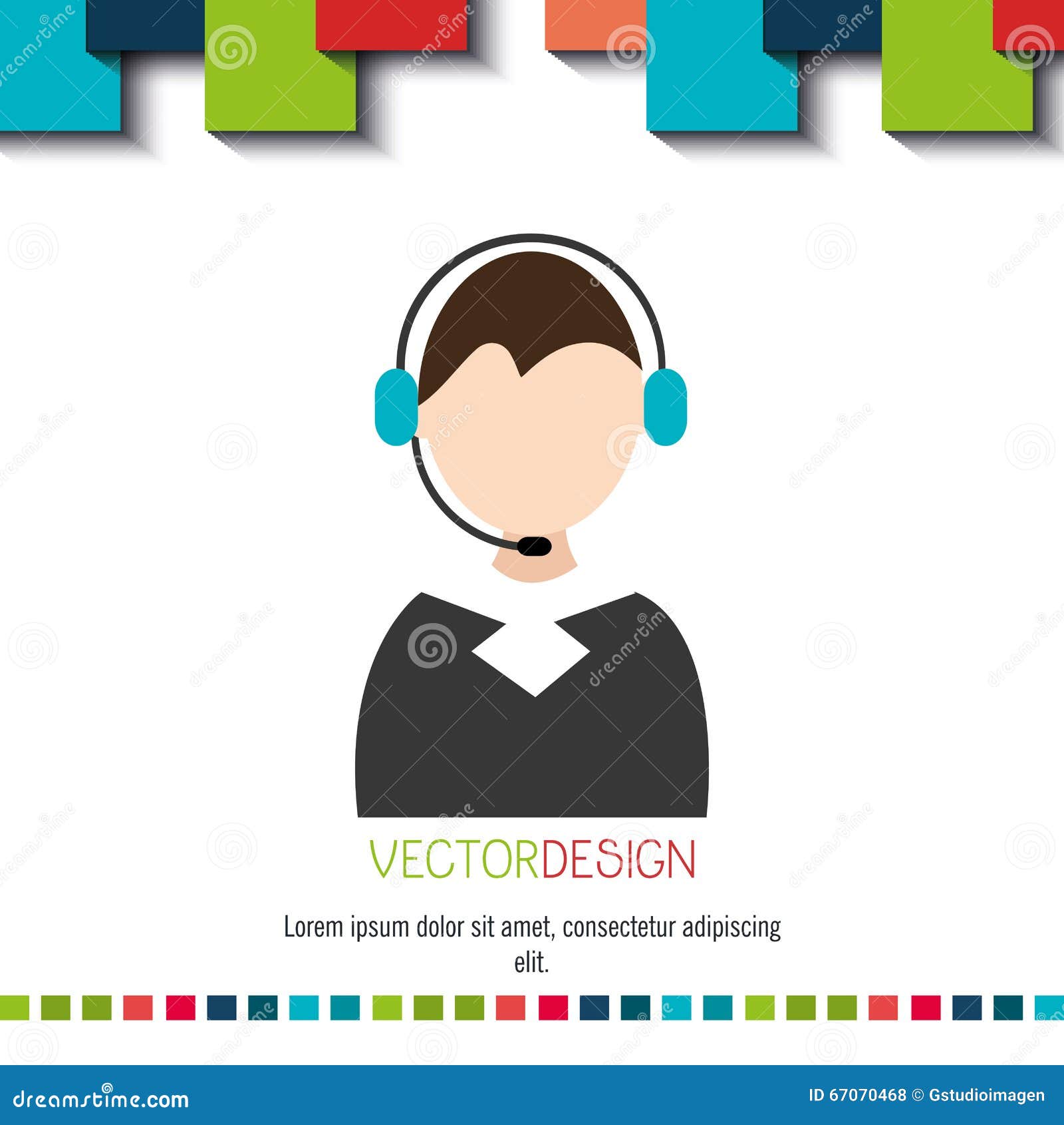 Call center agent stock illustration. Illustration of talk - 67070468
