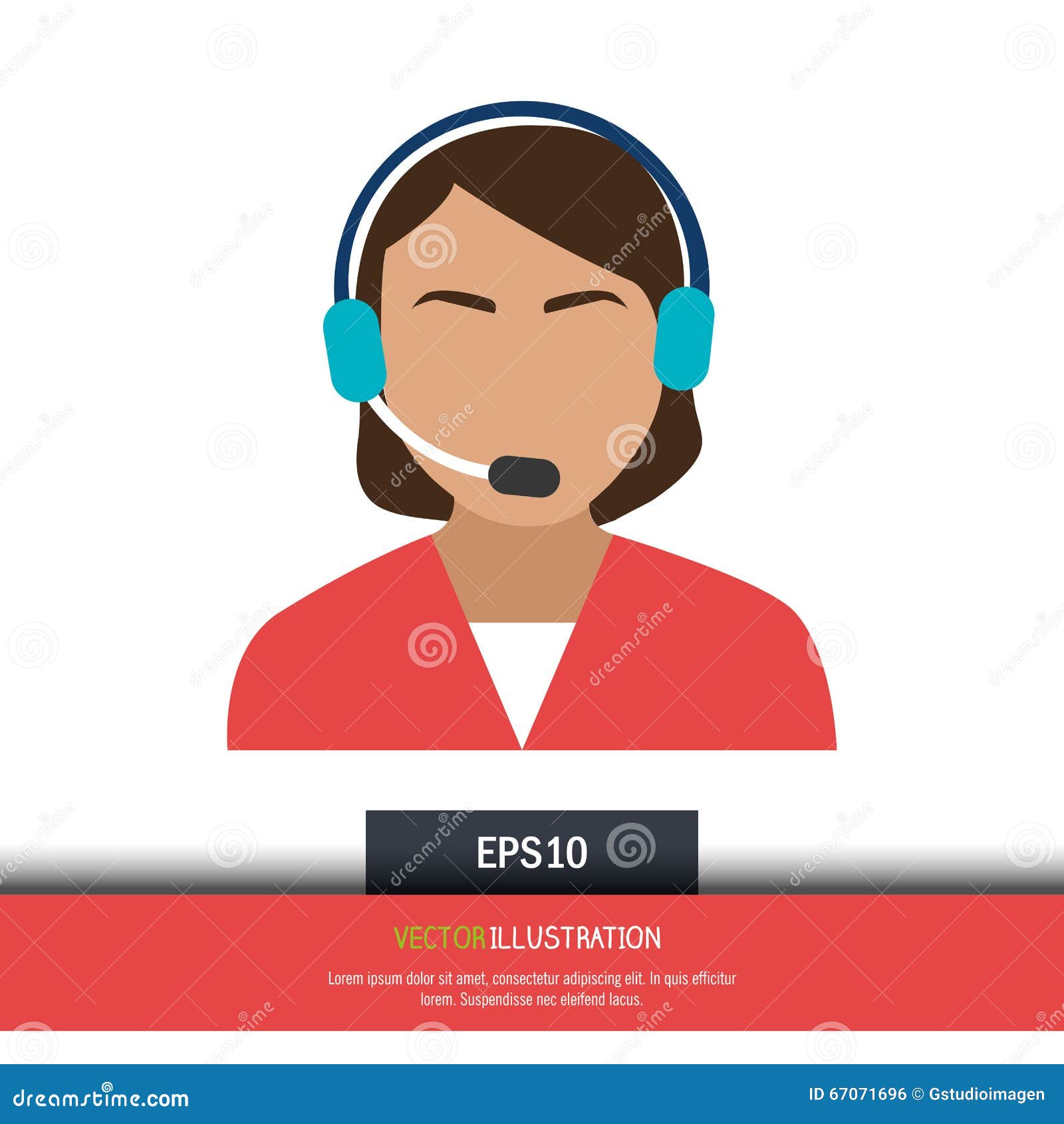 Call center agent stock illustration. Illustration of sign - 67071696