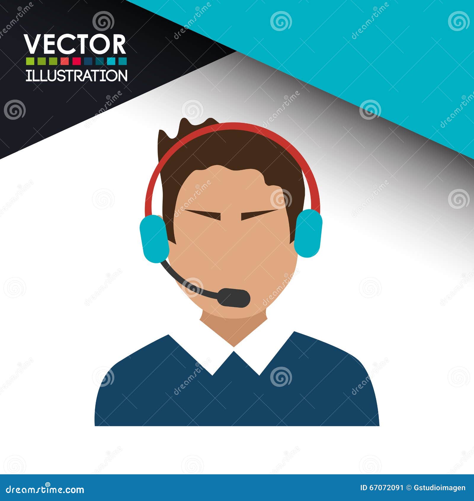 Call center agent stock illustration. Illustration of help - 67072091
