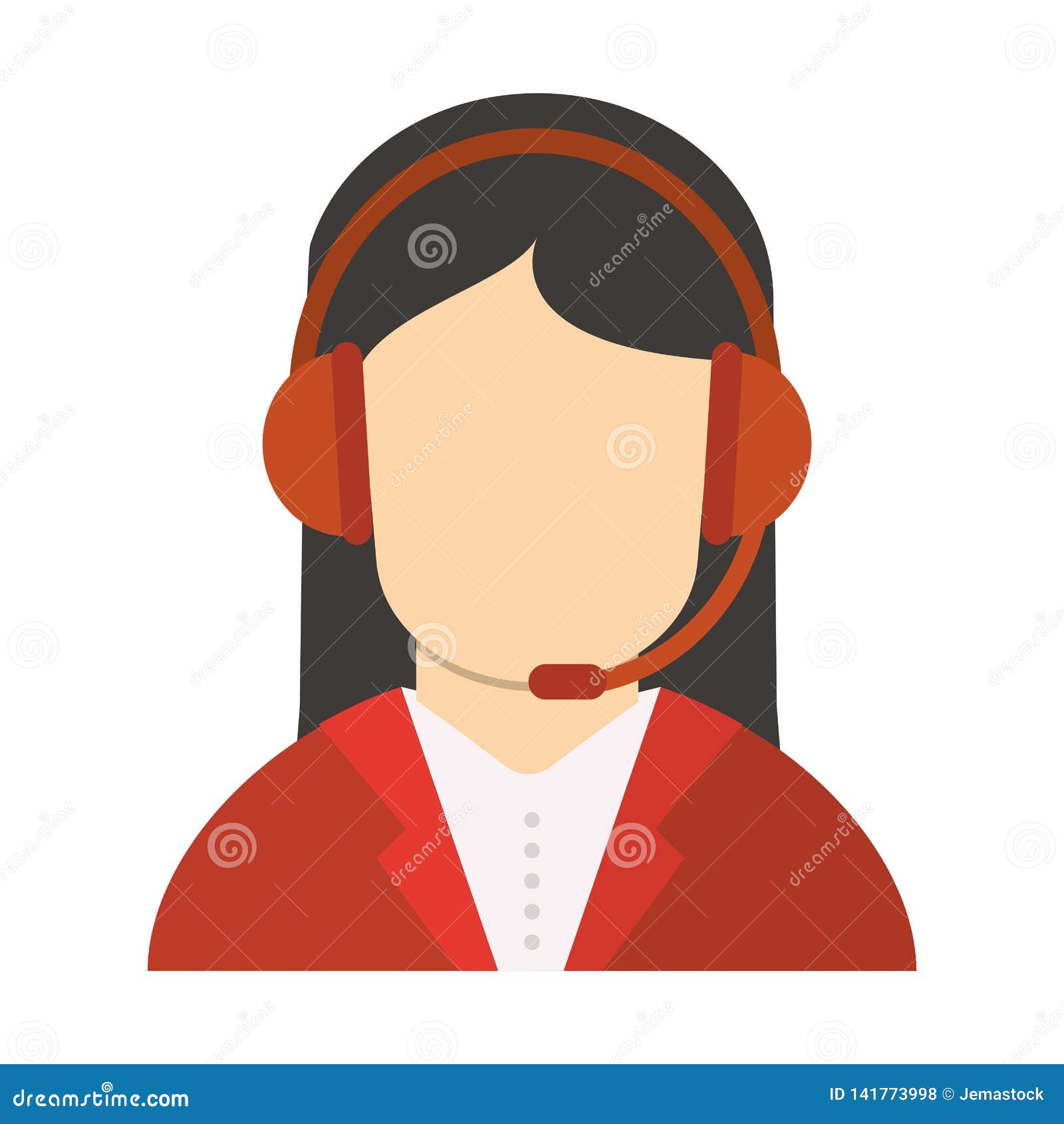 Call Center Agent with Headset Stock Vector - Illustration of phone ...