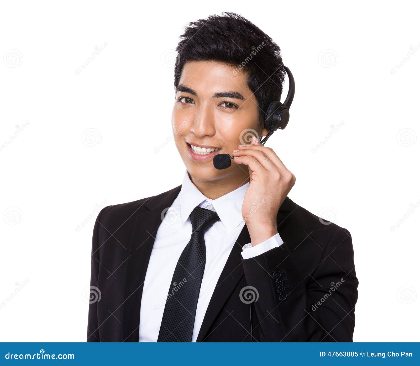 Call center agent stock image. Image of business, black - 47663005