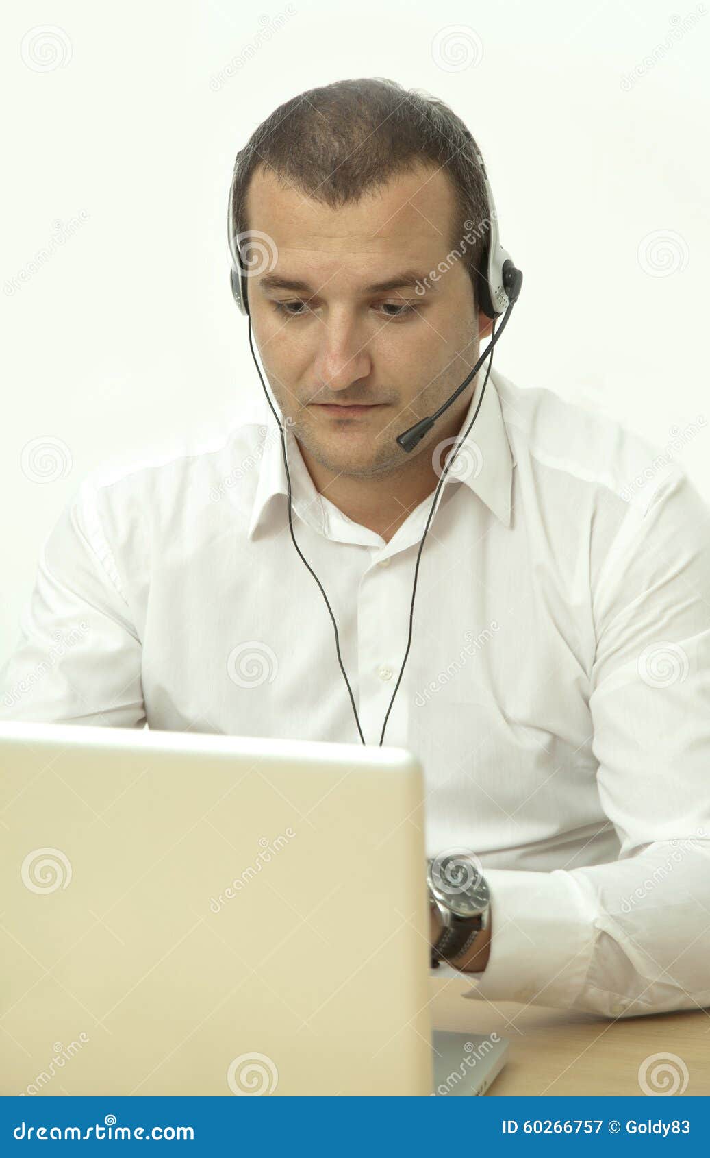 Call Center Agent stock image. Image of monitor, indoors - 60266757