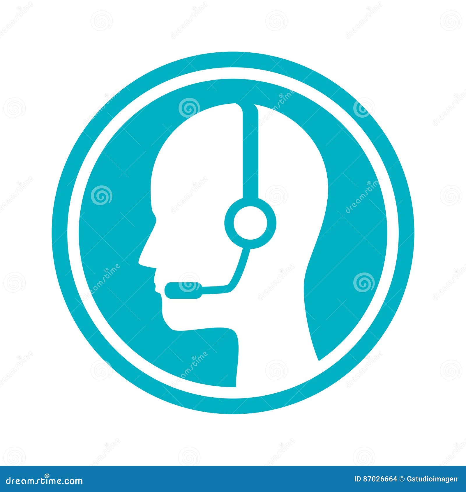 Call Center Agent Service Icon Stock Vector - Illustration of customer ...