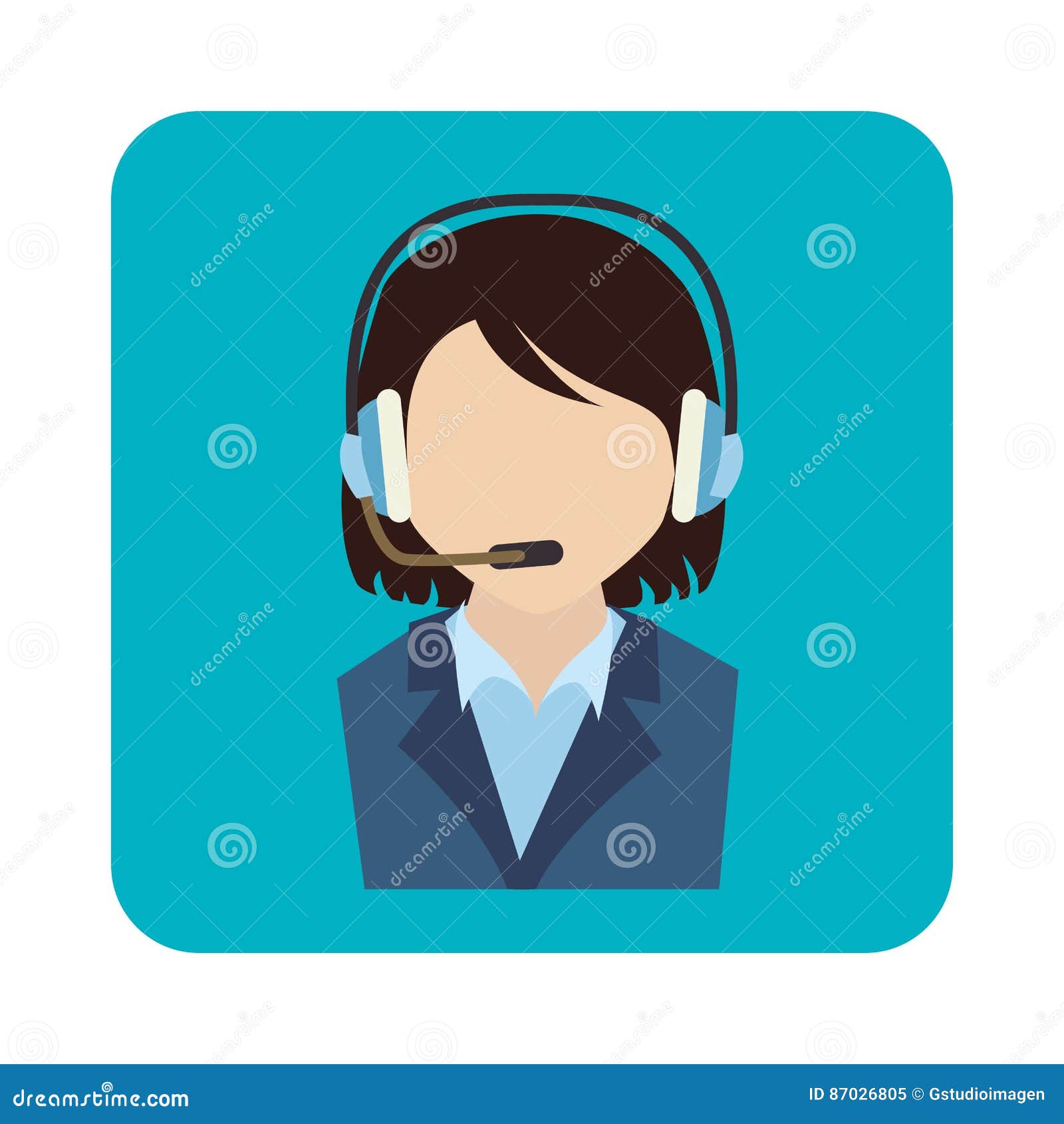 Call Center Agent Service Icon Stock Vector - Illustration of agent ...