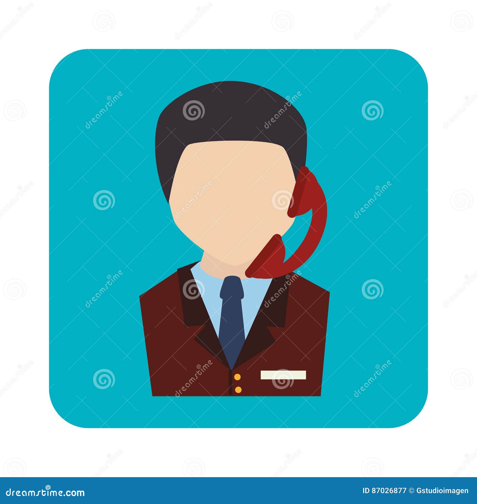 Call Center Agent Service Icon Stock Vector - Illustration of ...
