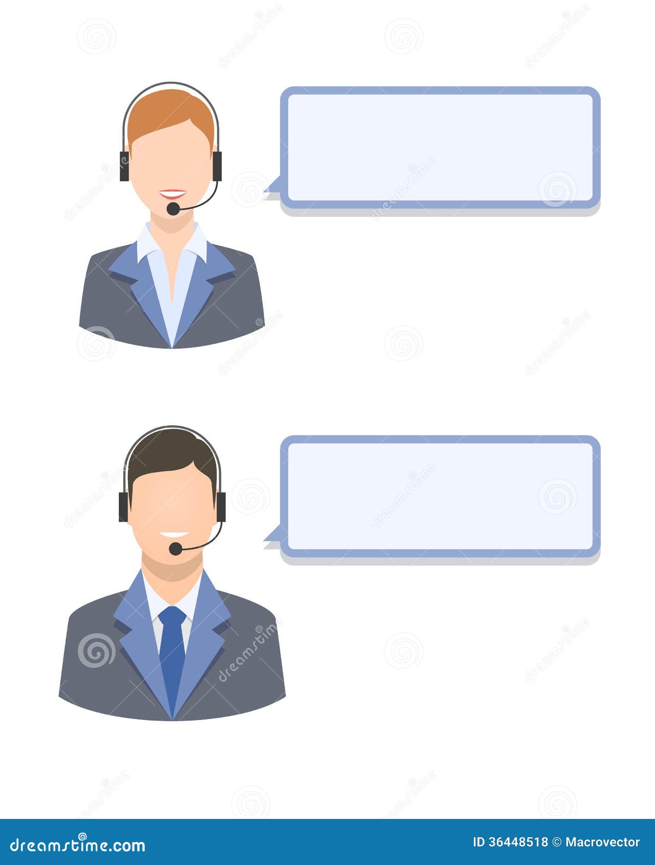 Call center agents stock vector. Illustration of internet - 36448518