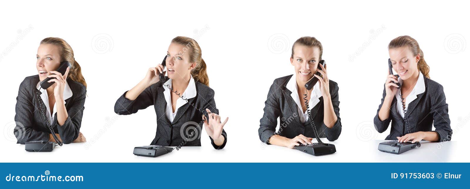 The Call Center Assistant Responding To Calls Stock Image - Image of ...