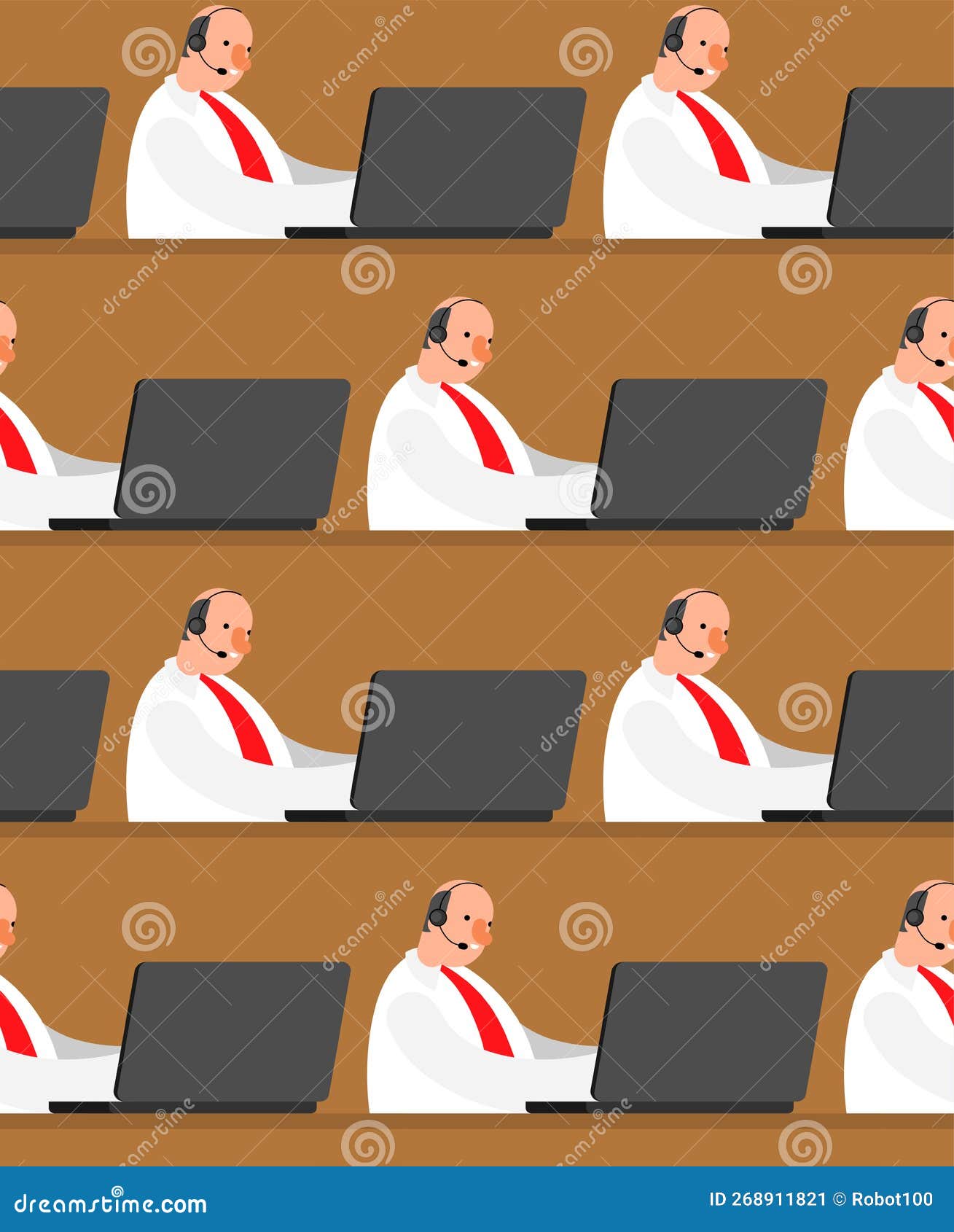 Call Center Background. Call Center Worker Pattern Seamless Stock ...